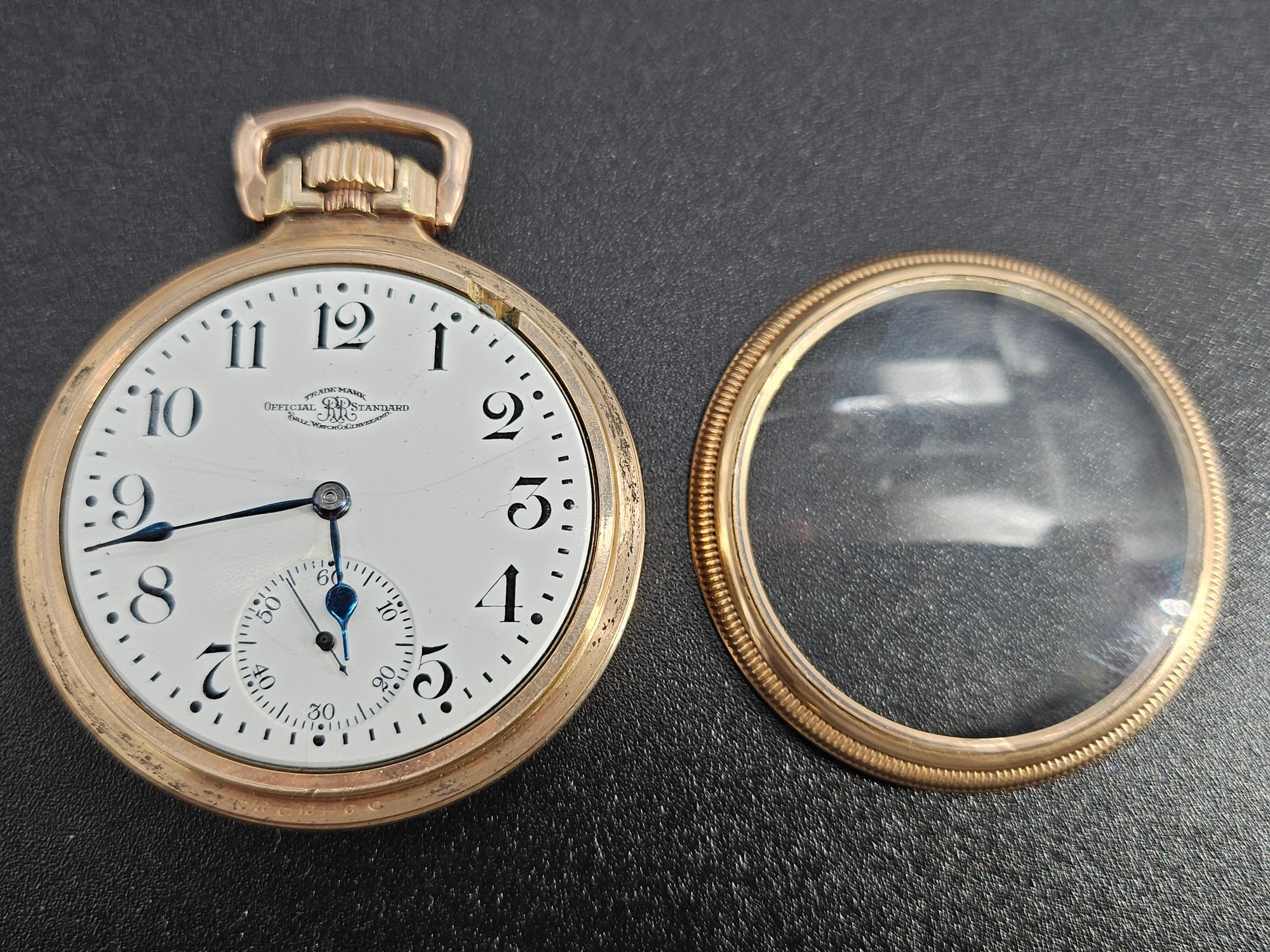 Ball - Official Railroad Standard Railroad Grade Pocket Watch 19 Jewels ...