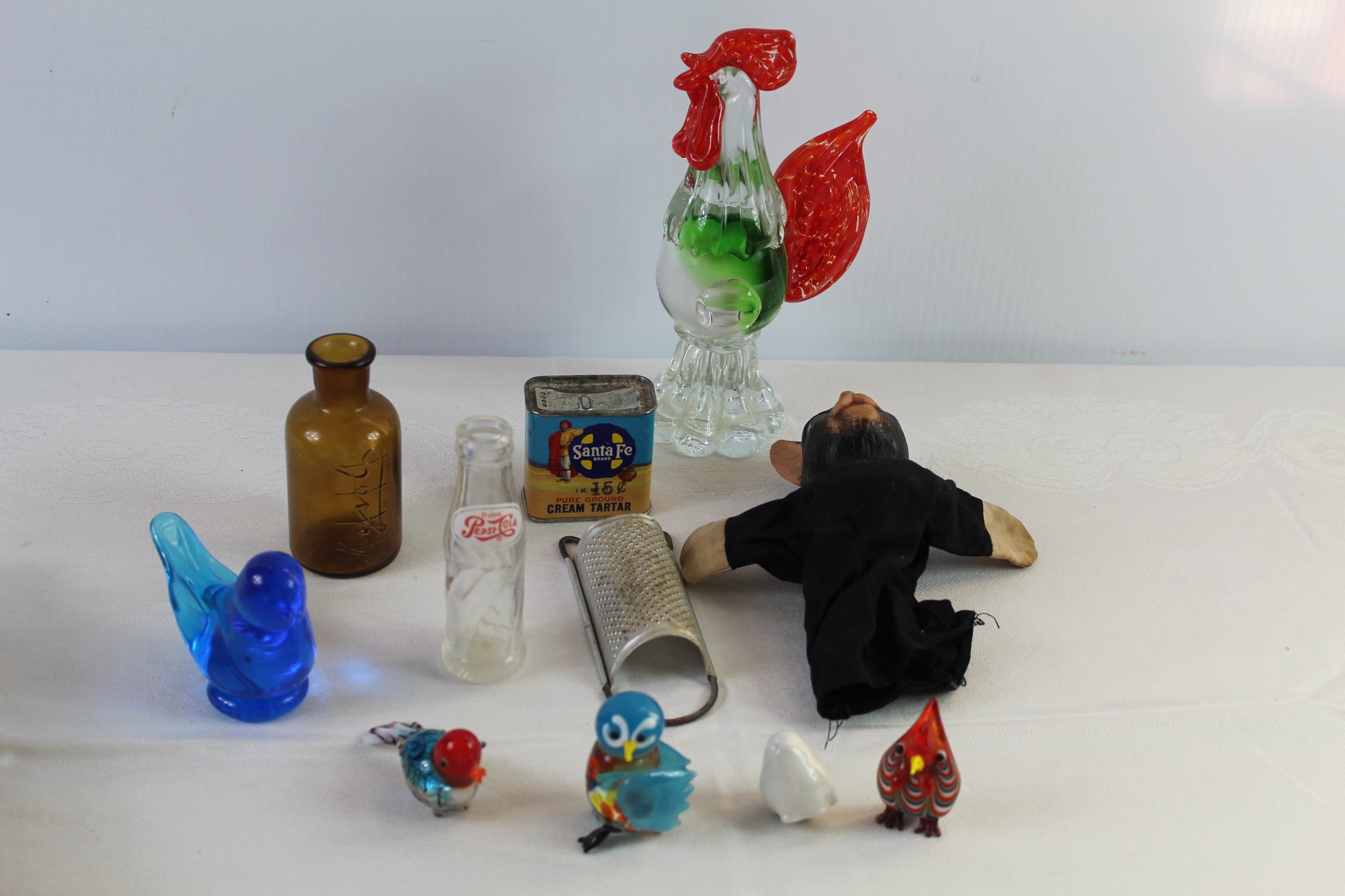 Glass Birds, Mini Pepsi Bottle, Grater, Hand Puppet #21955 ...