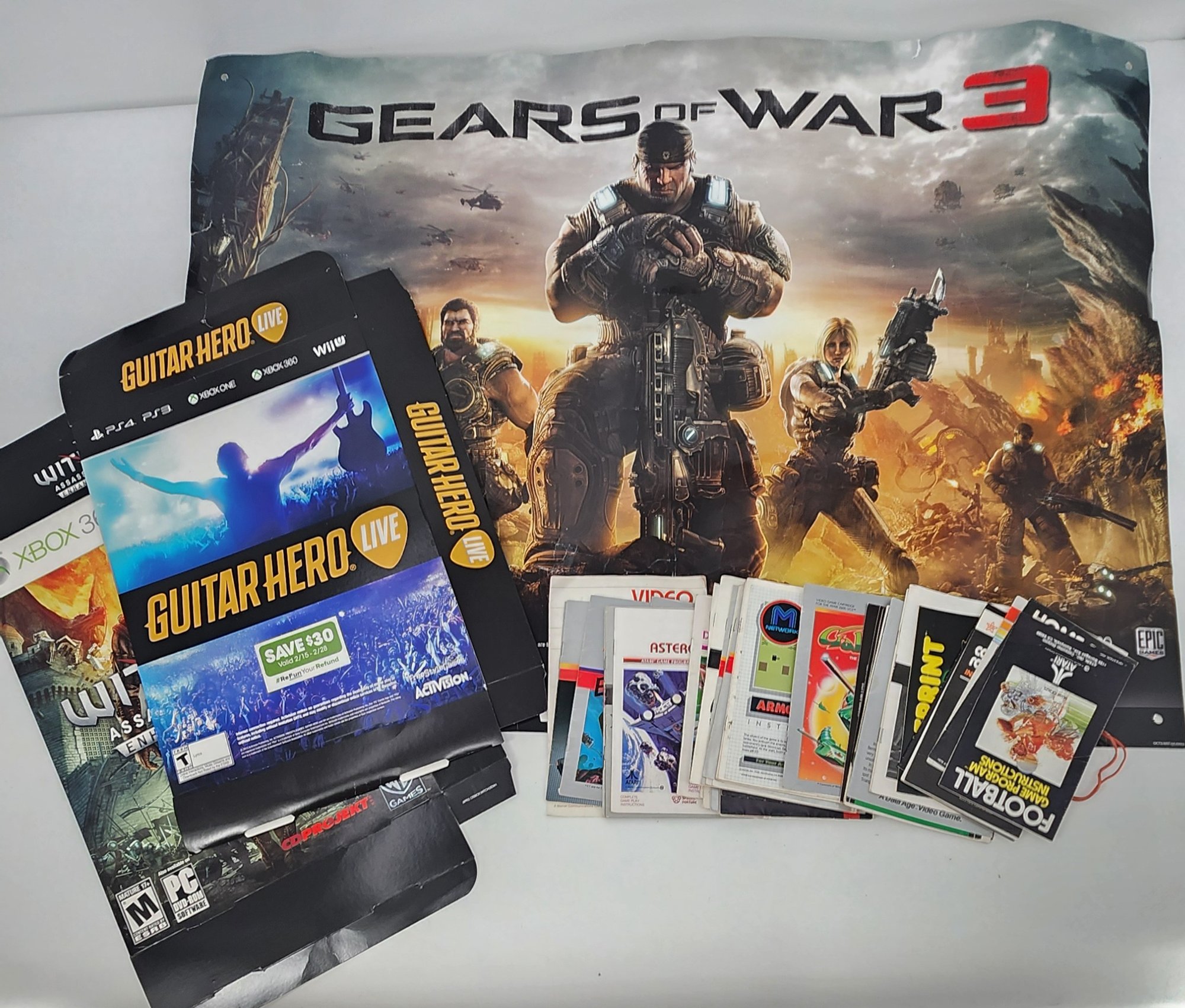 HUGE Atari Manual Collection! - Gears Of War 3 Poster, Guitar Hero ...