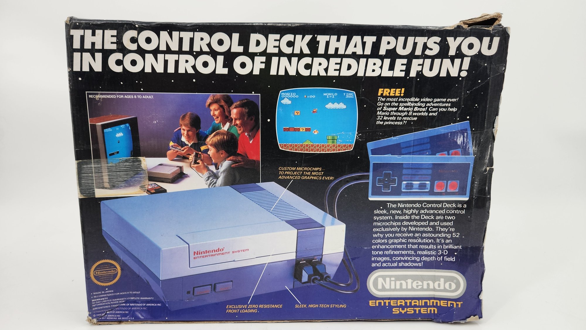 Vintage Nintendo NES Control Deck Console With Original Box & Donkey ...