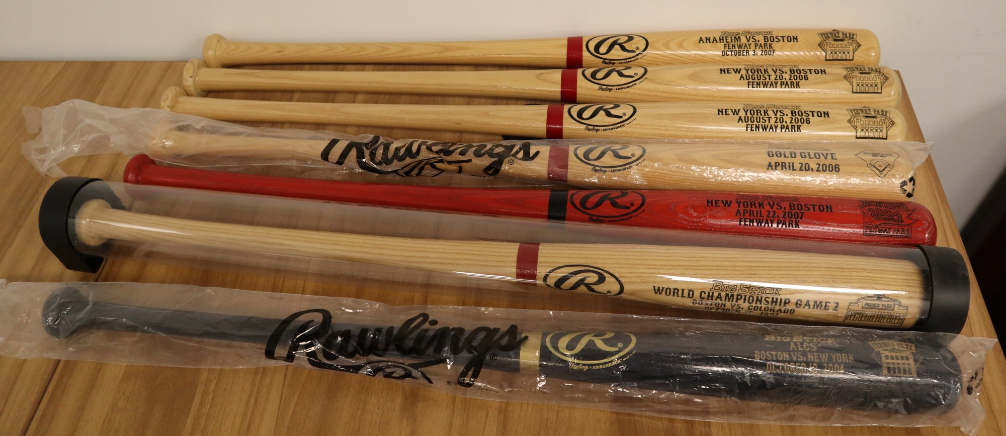 7 Rawlings Baseball Bats - Red Sox & New York Yankees #1893 ...