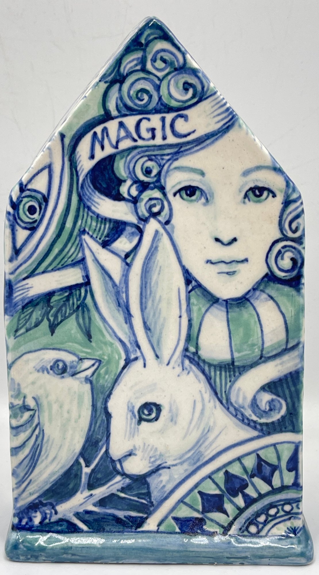 Pam Stern Art Pottery Glazed Wall Hanging With Animals #7830 ...