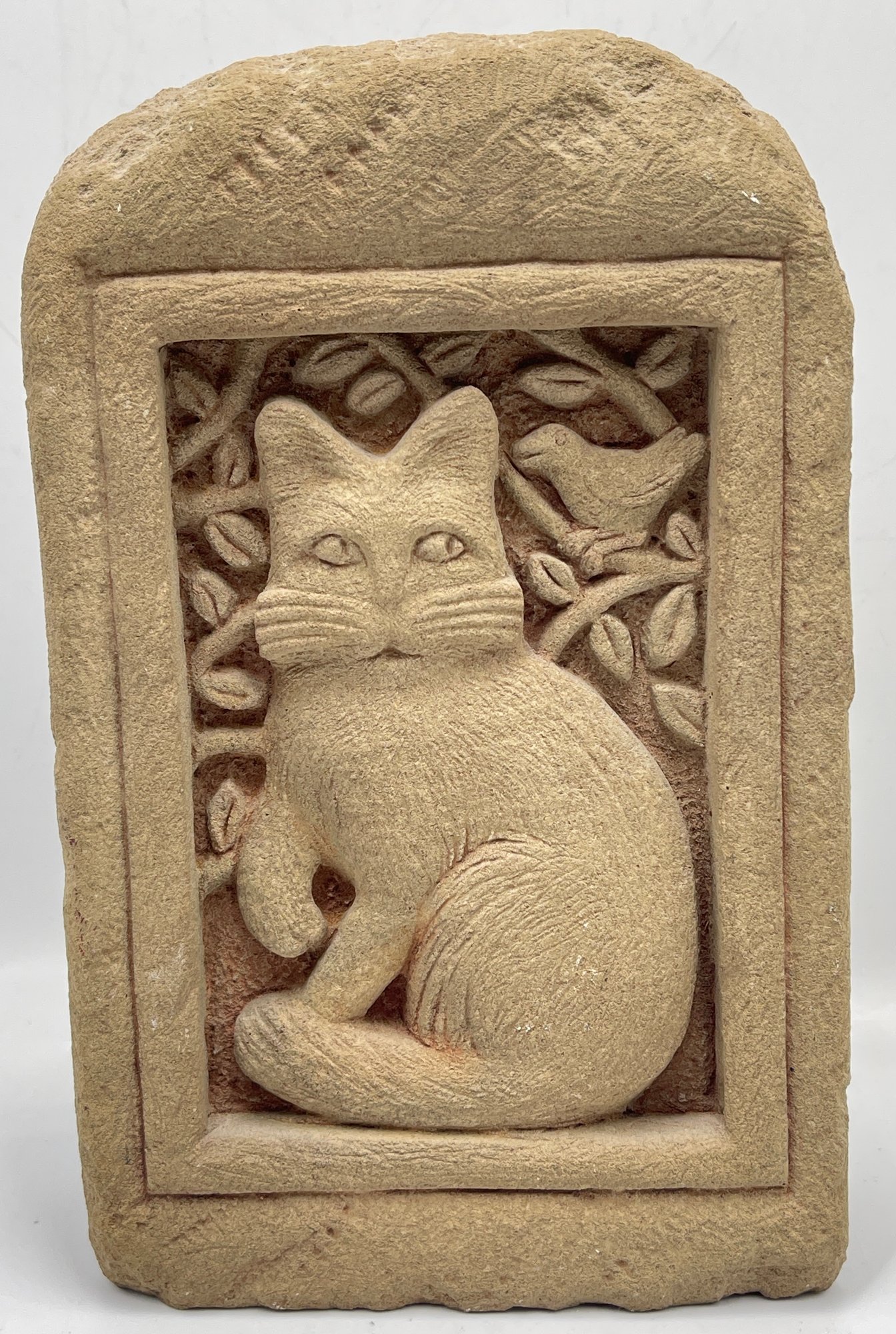 1994 HTF Carruth Studio Cast Stone Cat Wall Plaque Hanging Vintage ...