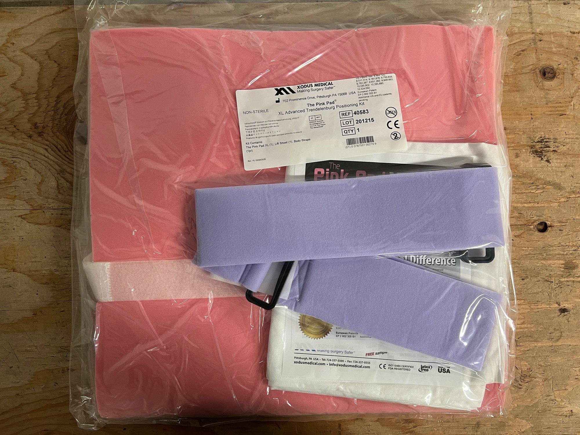 Xodus Medical "the Pink Pad" XL Advanced Trendelenburg Positioning Kit ...