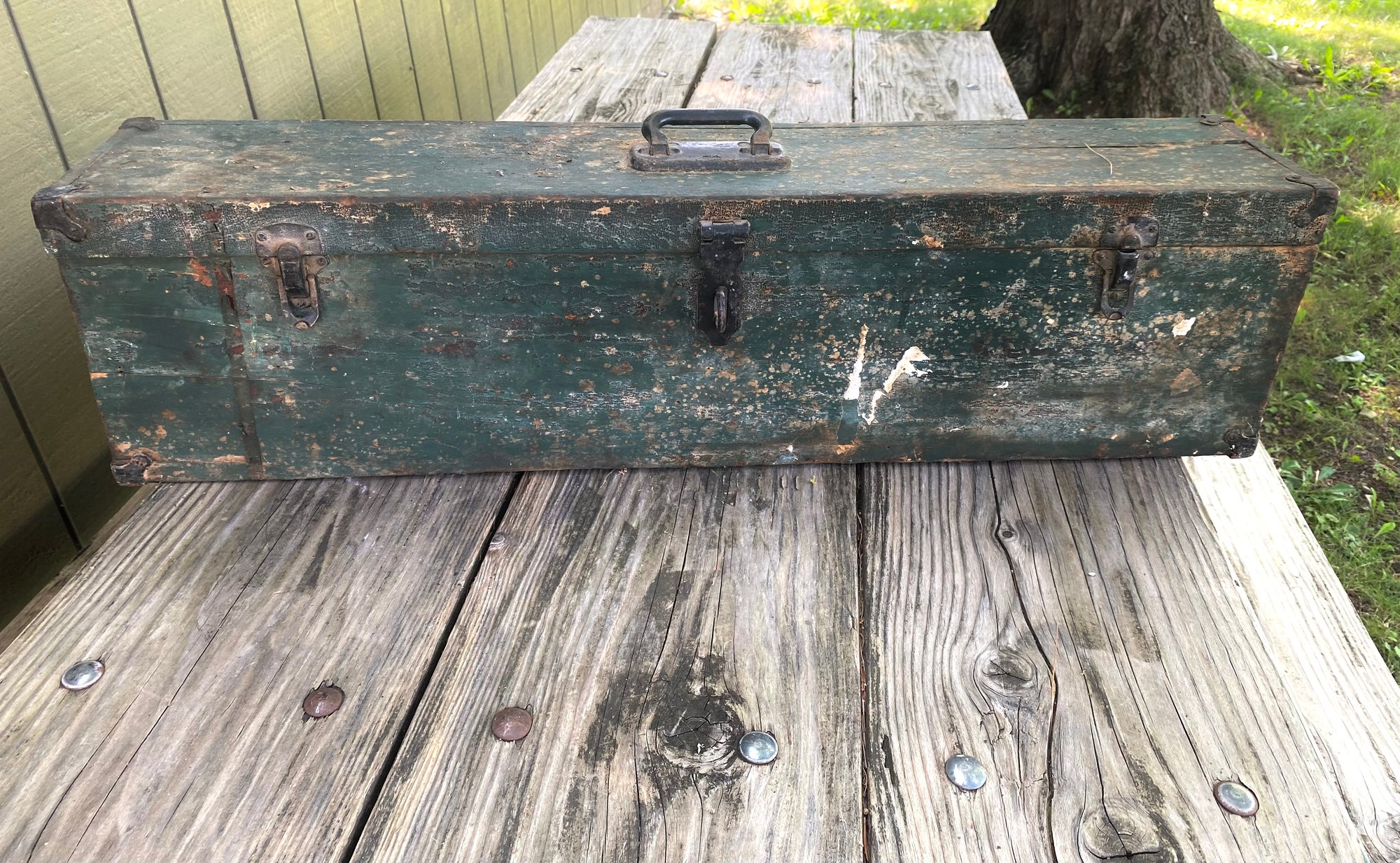 Antique Narrow Tool Box #8837 | Auctionninja.com