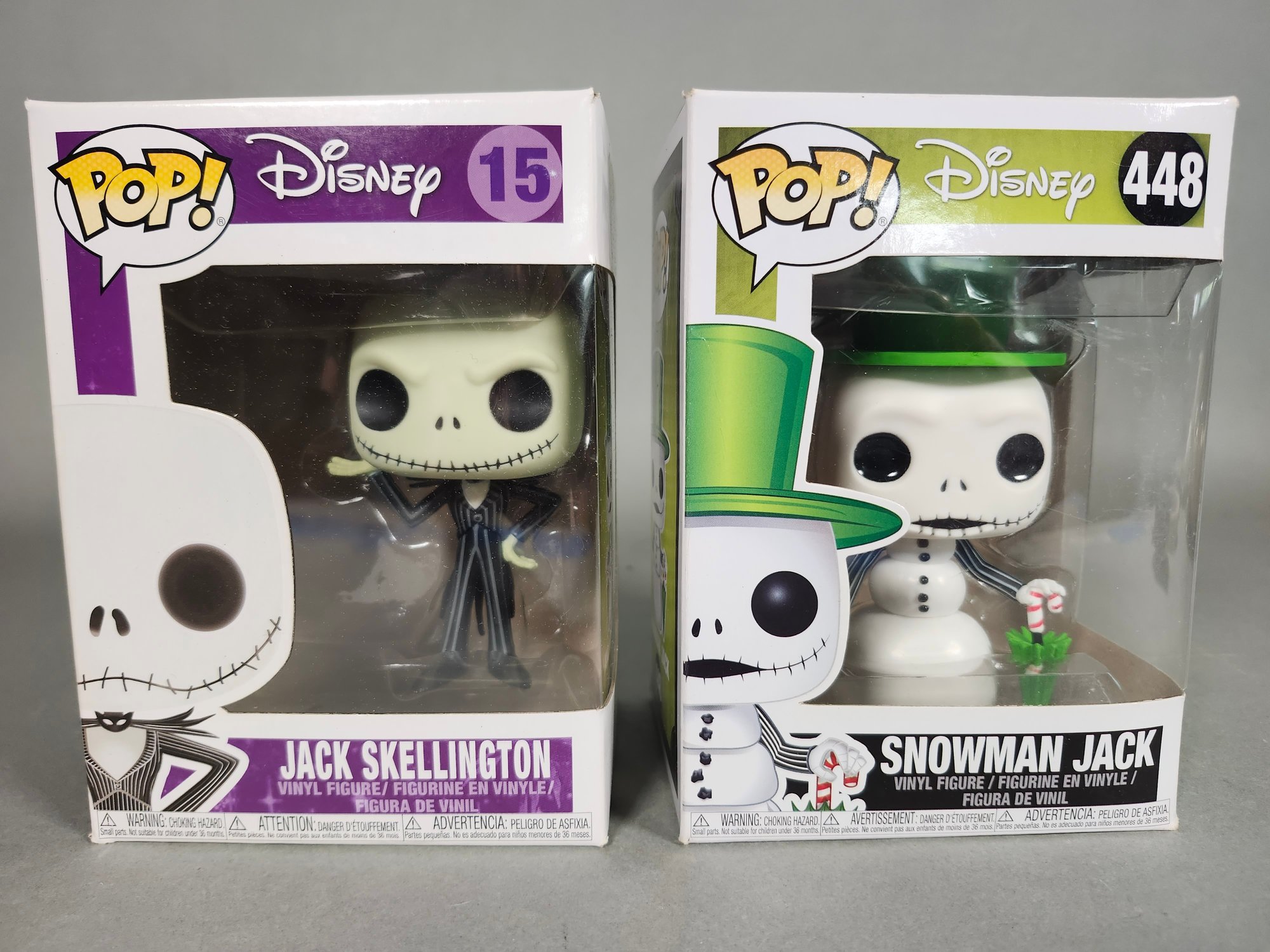 Lot Of 2 Funko Pop! Disney Jack Skellington Vinyl Figures #15 & #448 ...