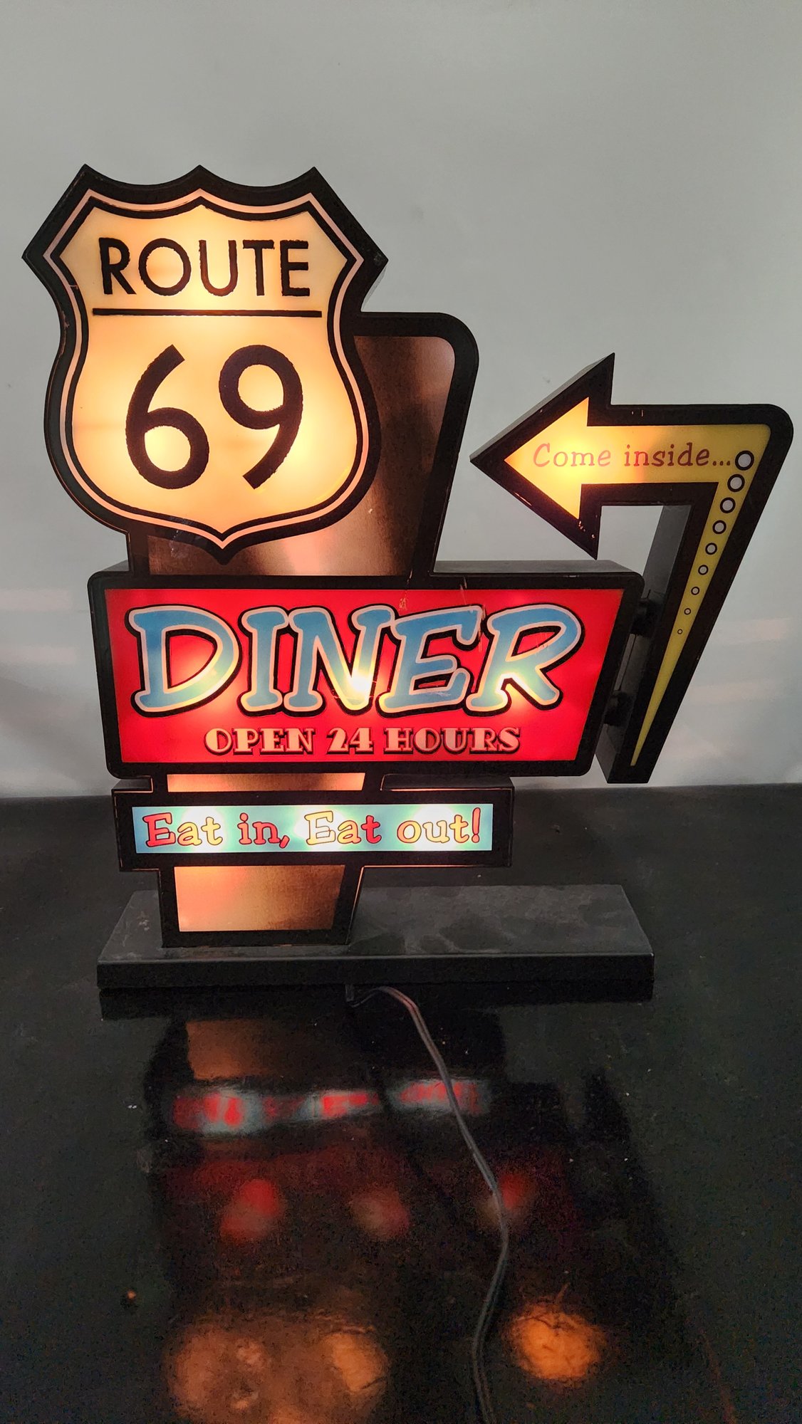 Rt 69 Lighted Diner Sign #3134 | Auctionninja.com