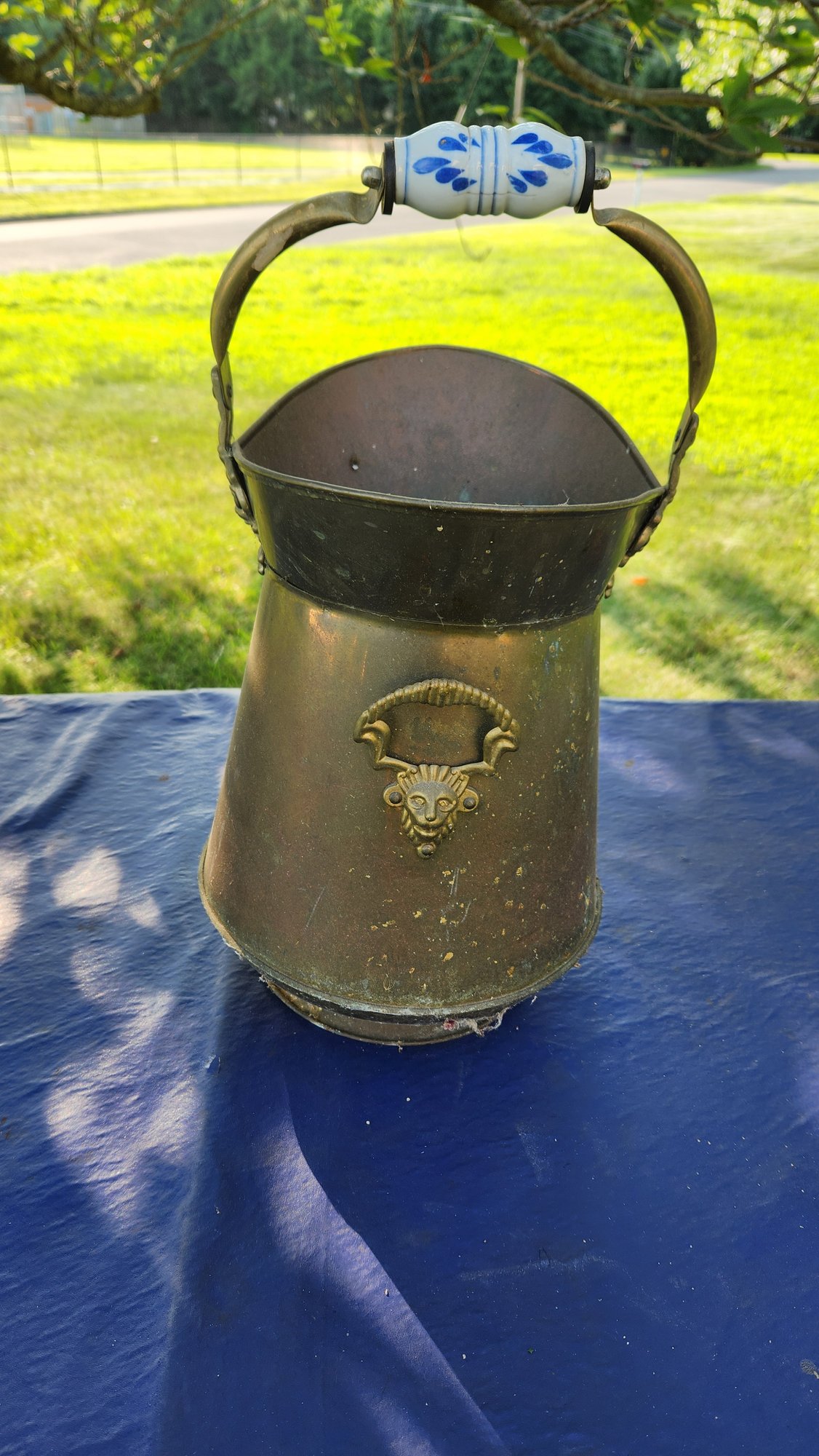 Antique Copper Scuttle Bucket #3619 | Auctionninja.com