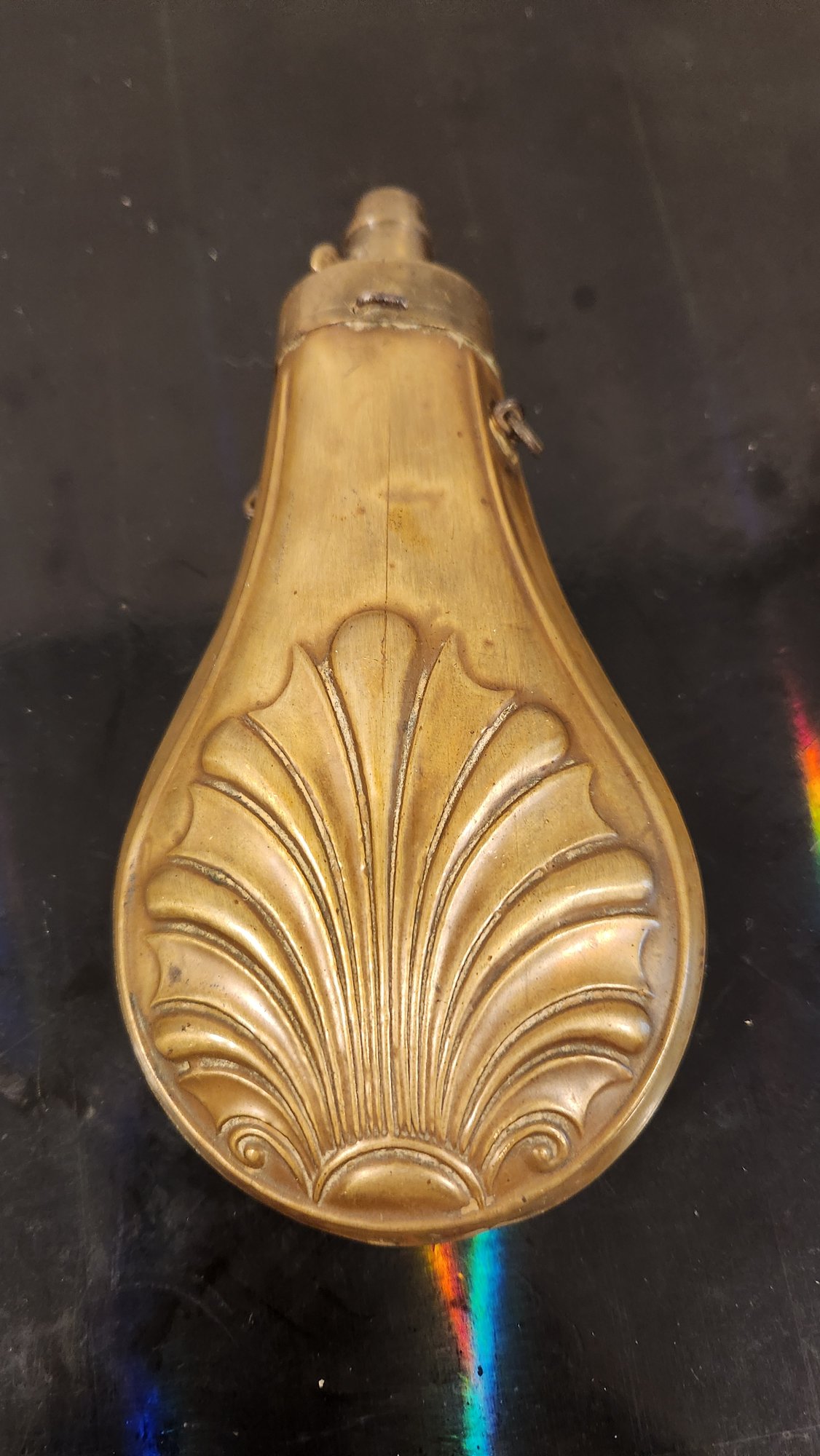 Antique Copper Black Powder Flask #5166 | Auctionninja.com