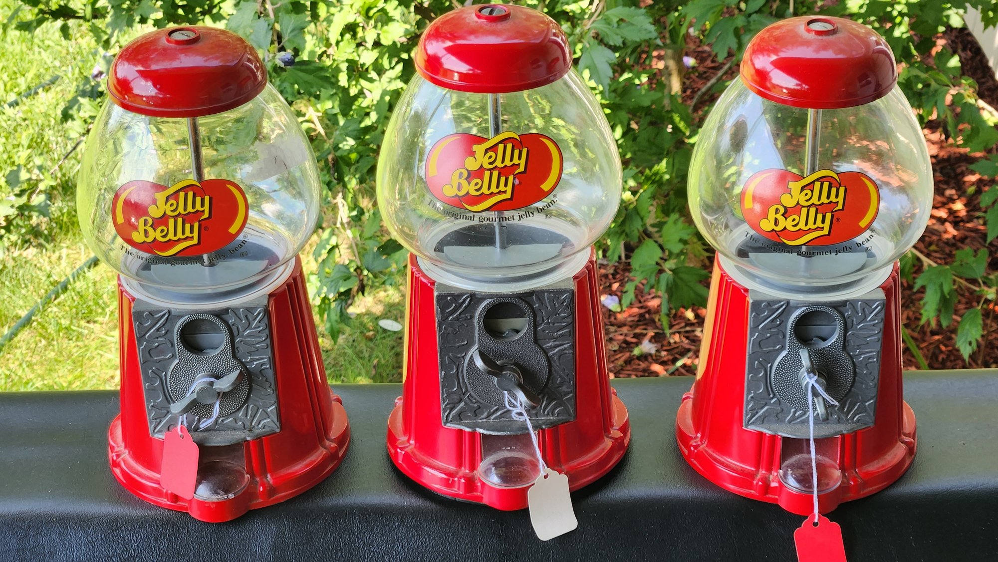 3 Jelly Belly Coin Operated Gumball Machine, Lg #6009 | Auctionninja.com