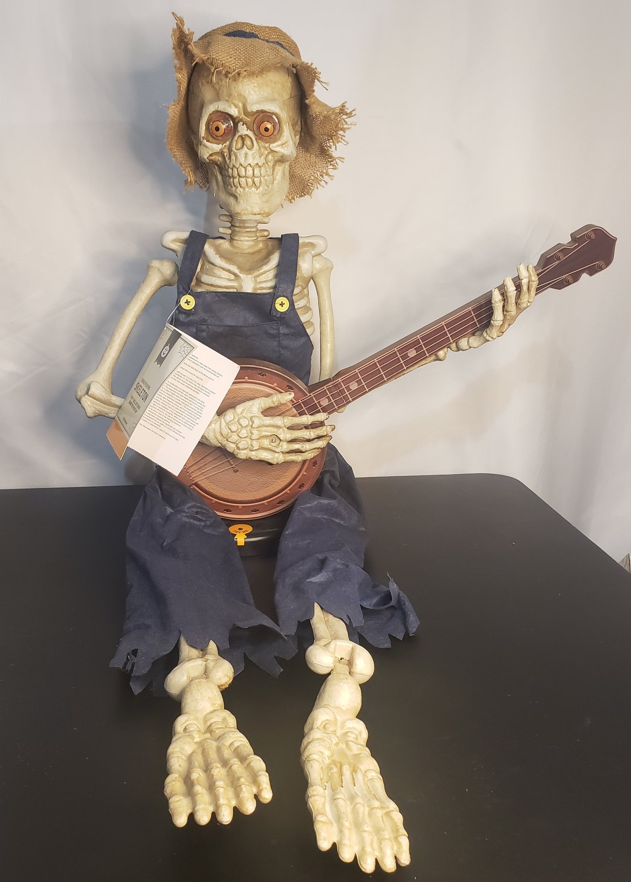 New Banjo Playing Skeleton With Light Up Eyes #10706 | Auctionninja.com