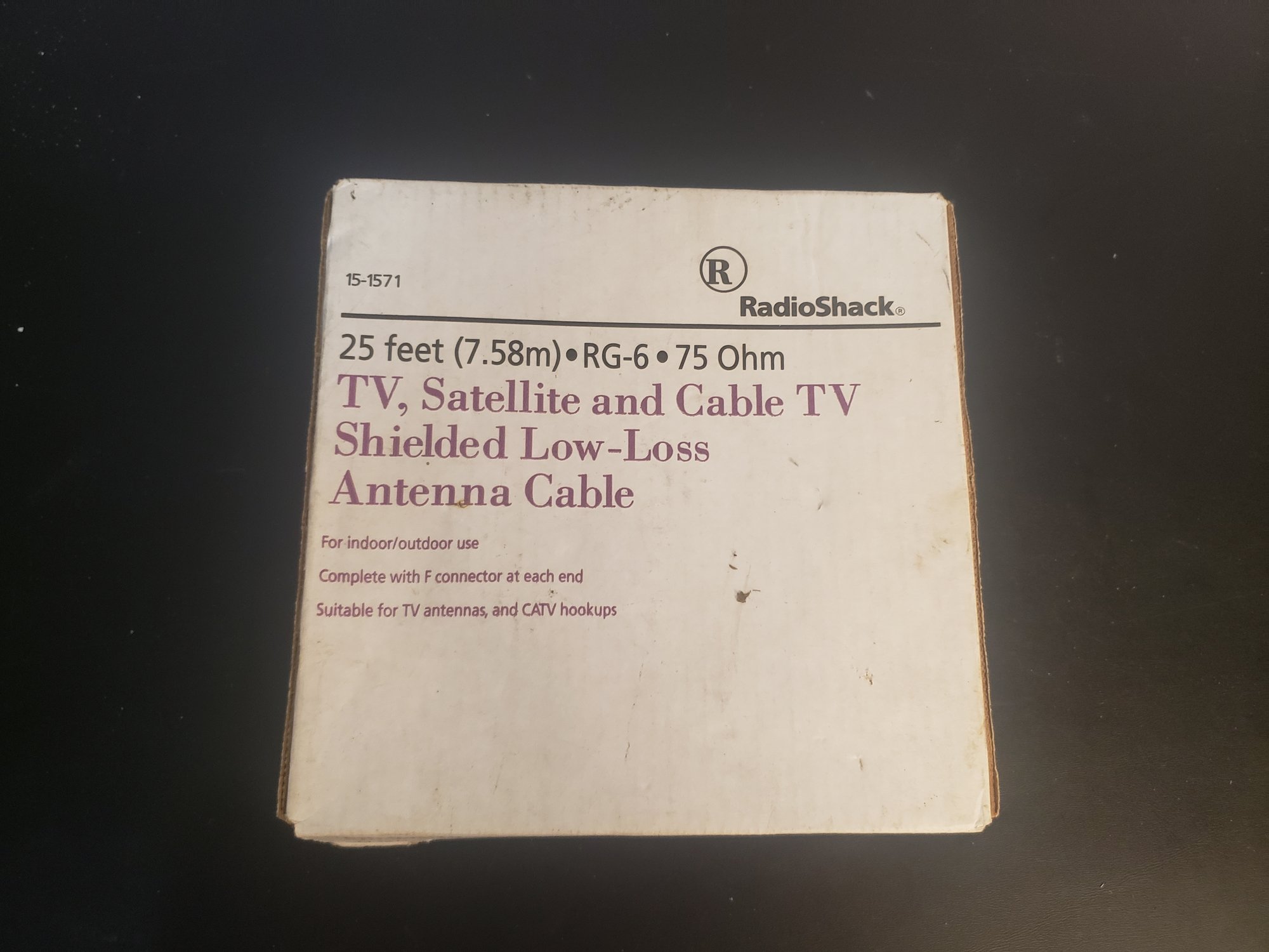 Radio Shack 25' TV/Satellite Shielded Low-loss Antenna Cable #2036374 ...