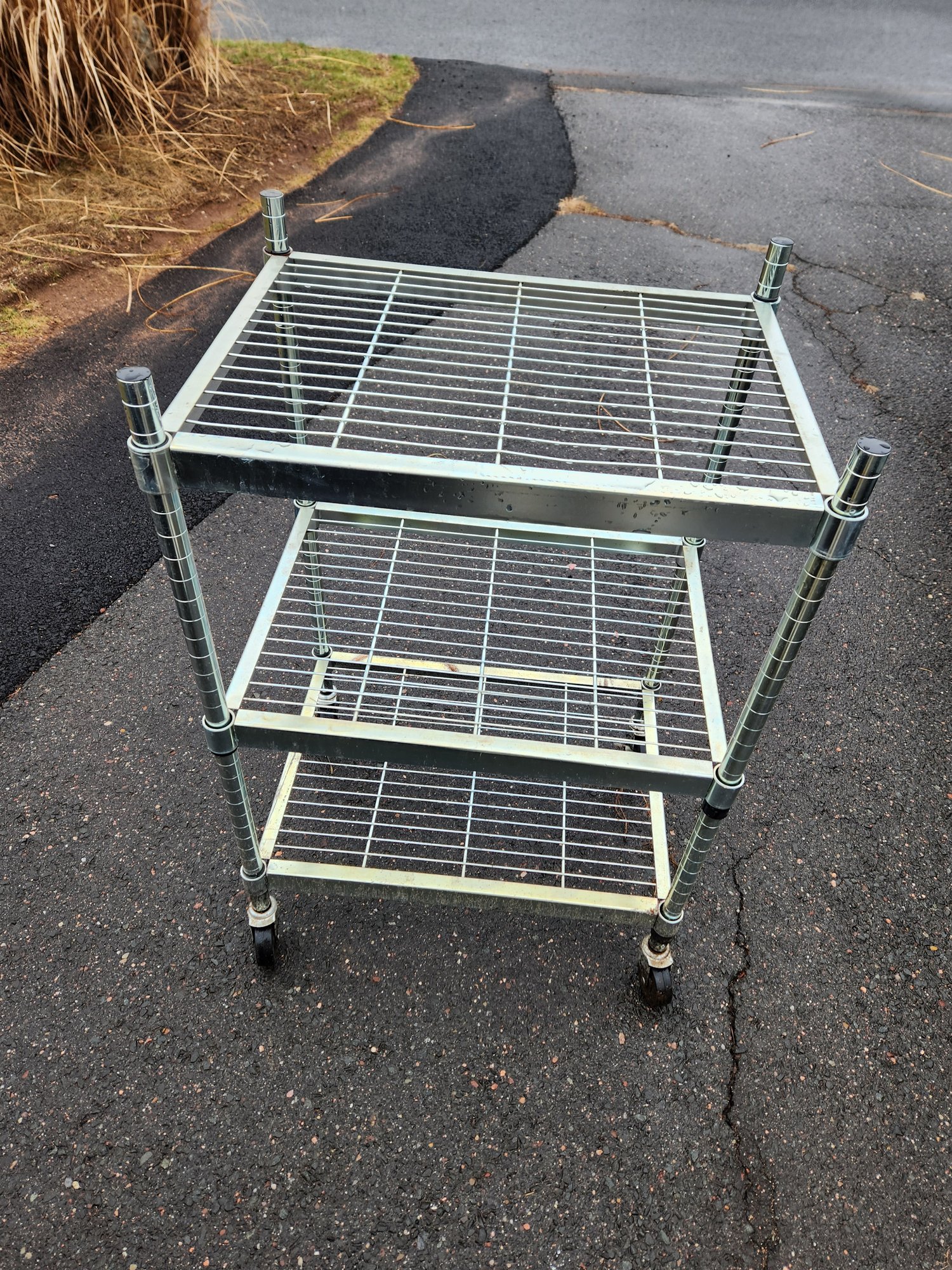 Very Sturdy Stainless Steel Wire Cart With Wheels #2082201 ...