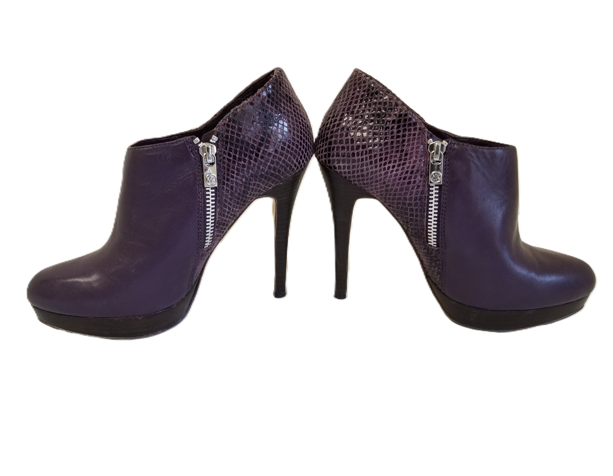 MICHAEL KORS York Platform Stiletto High Heel Purple Leather Ankle ...