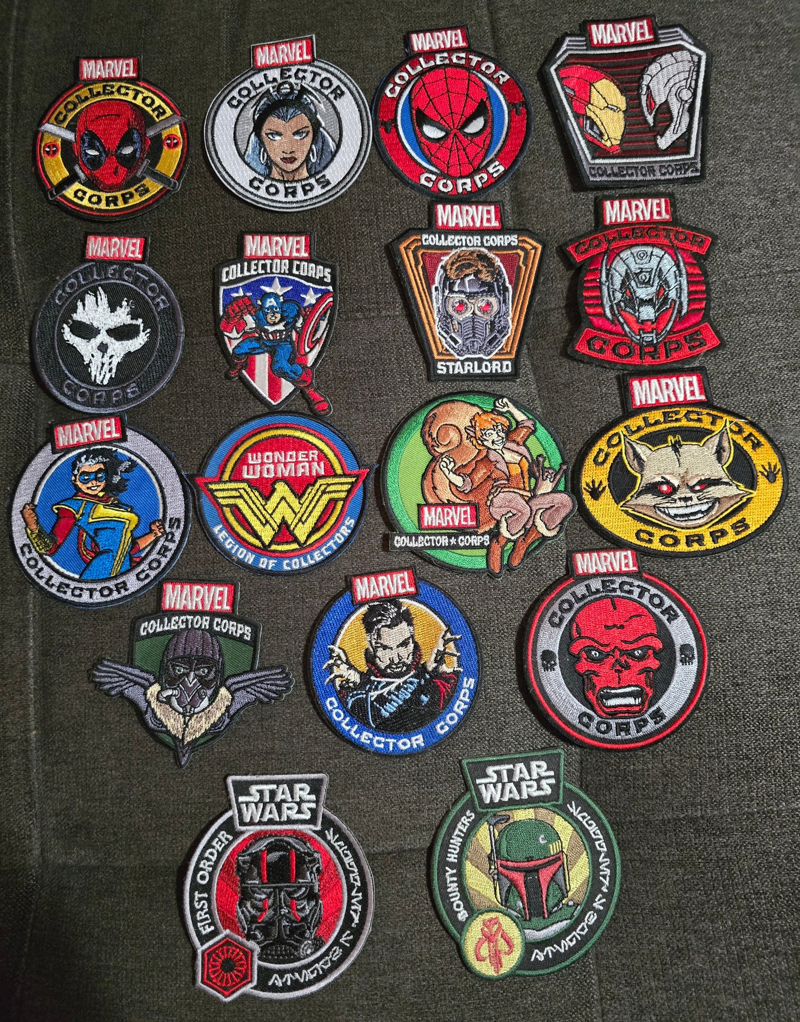 17 Embroidered Patches, Including 14 From Marvel Collector Corps, 1 ...
