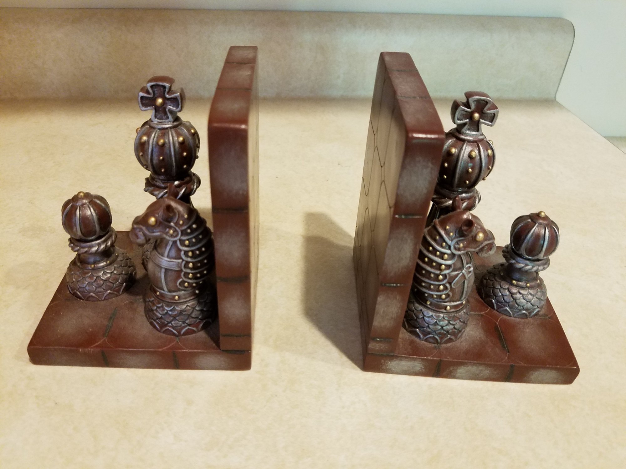 Chess Piece Heavy Book Ends #2184136 | Auctionninja.com