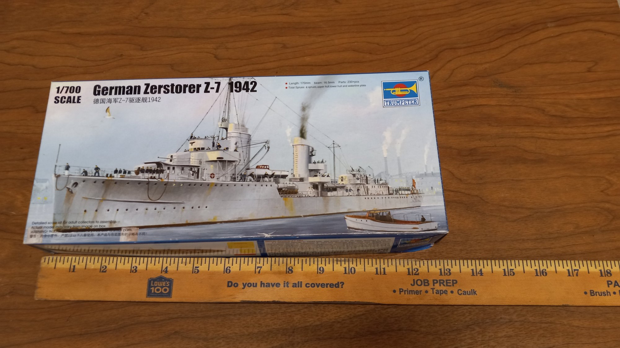 Never Built German Zerstorer WW2 Battleship Model Kit #2227811 ...