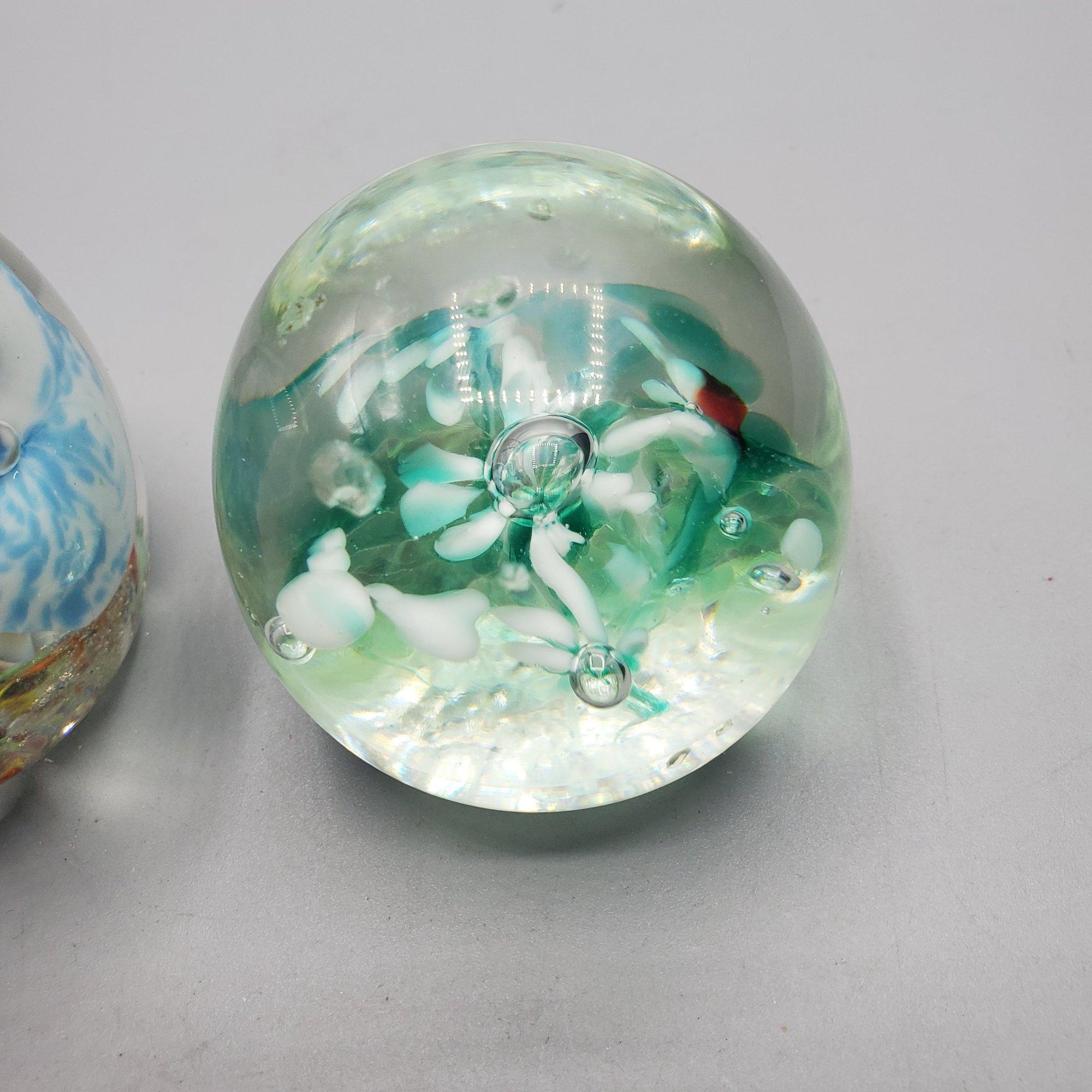TWO BEAUTIFUL ART GLASS PAPERWEIGHTS WITH GREAT DESIGNS #2284031 ...