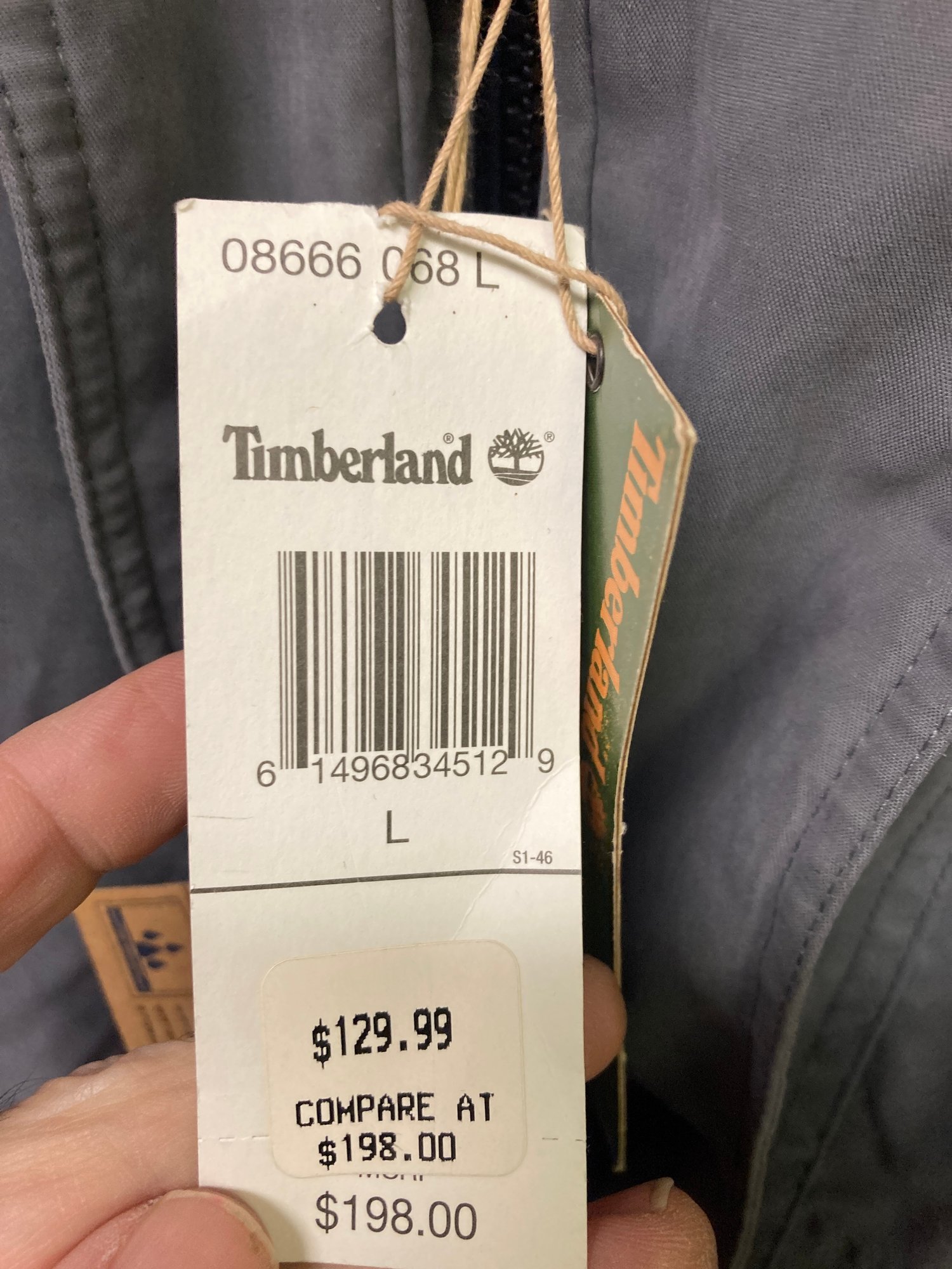 Timberland Gray Hooded Down Jacket New With Tags Men Size Large ...