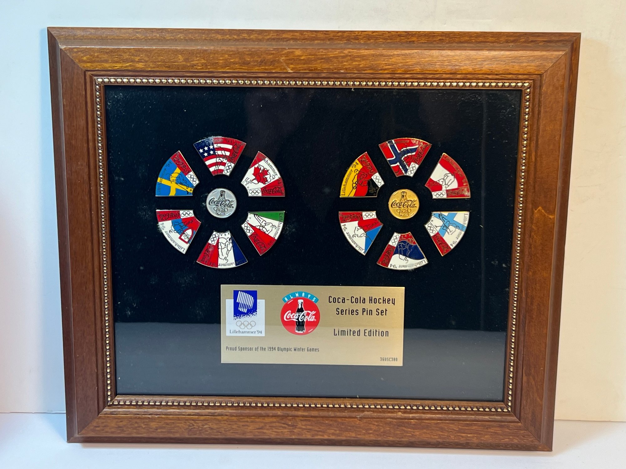 Framed Coca-cola Limited Edition Hockey Series Pin Set #2031065 ...