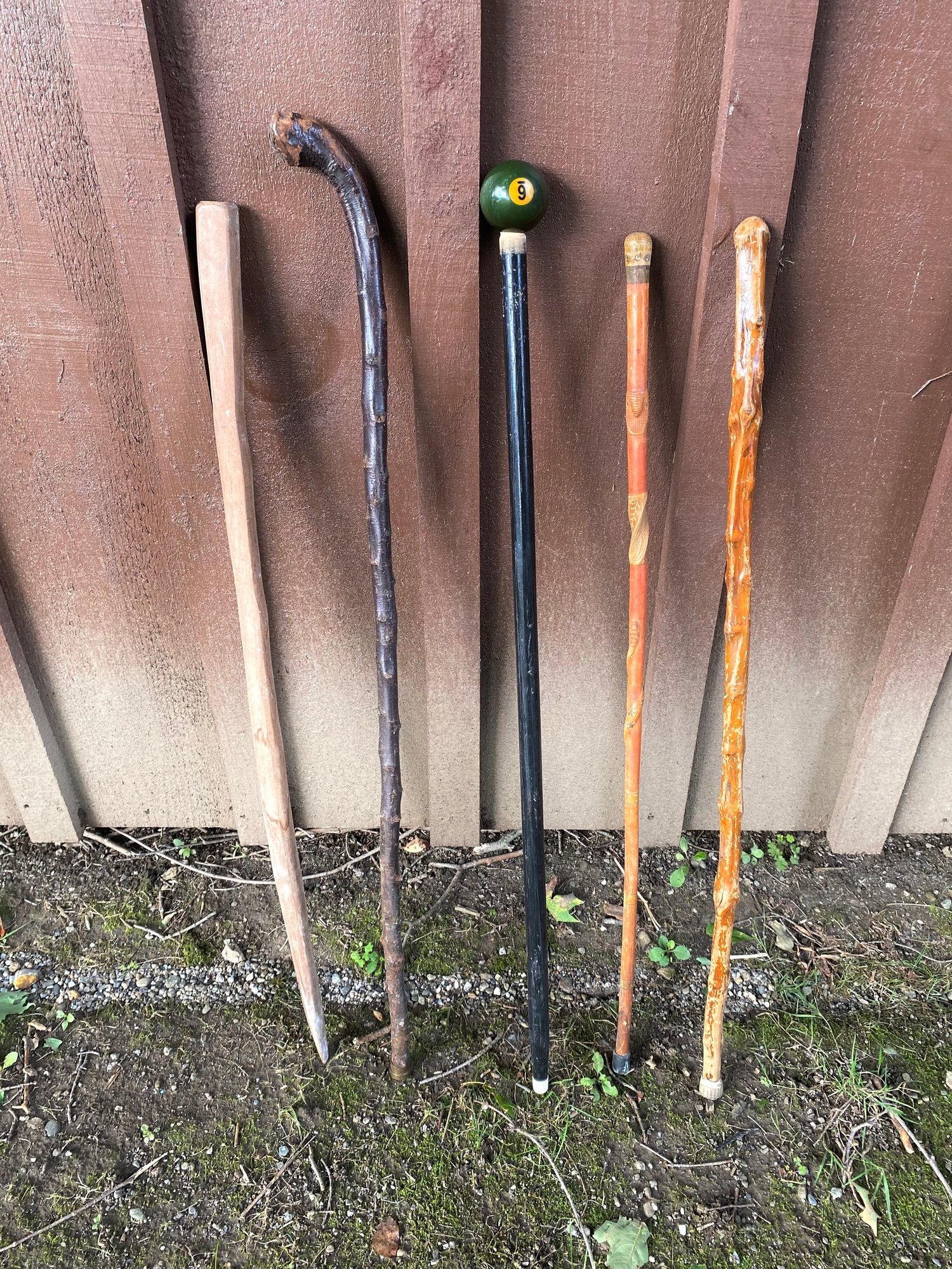 Antique Stick Canes- Pool Ball, Twisted And More #8227 | Auctionninja.com
