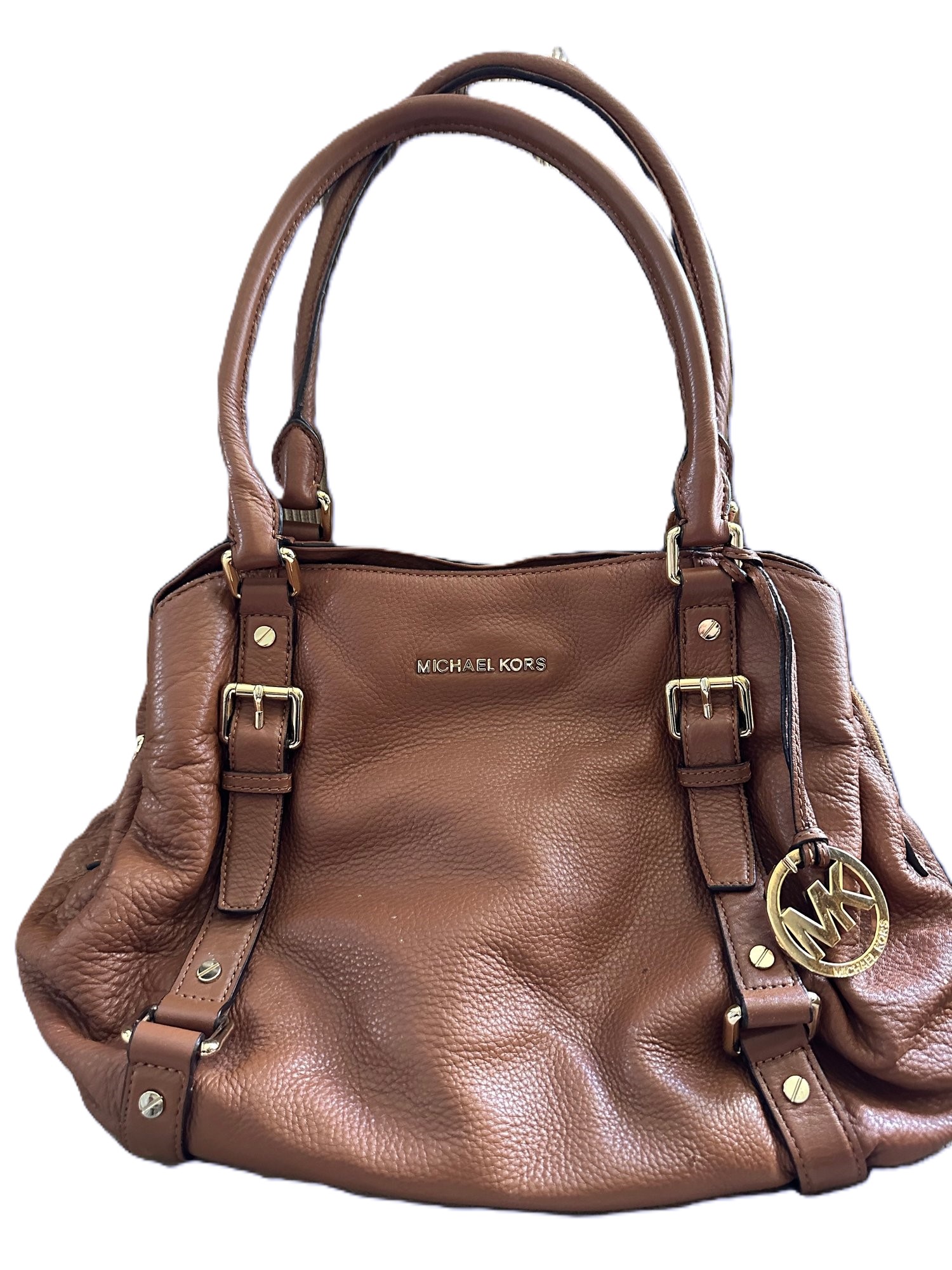 Michael Kors STYLE Light Brown Leather Handbag #8117 | Auctionninja.com