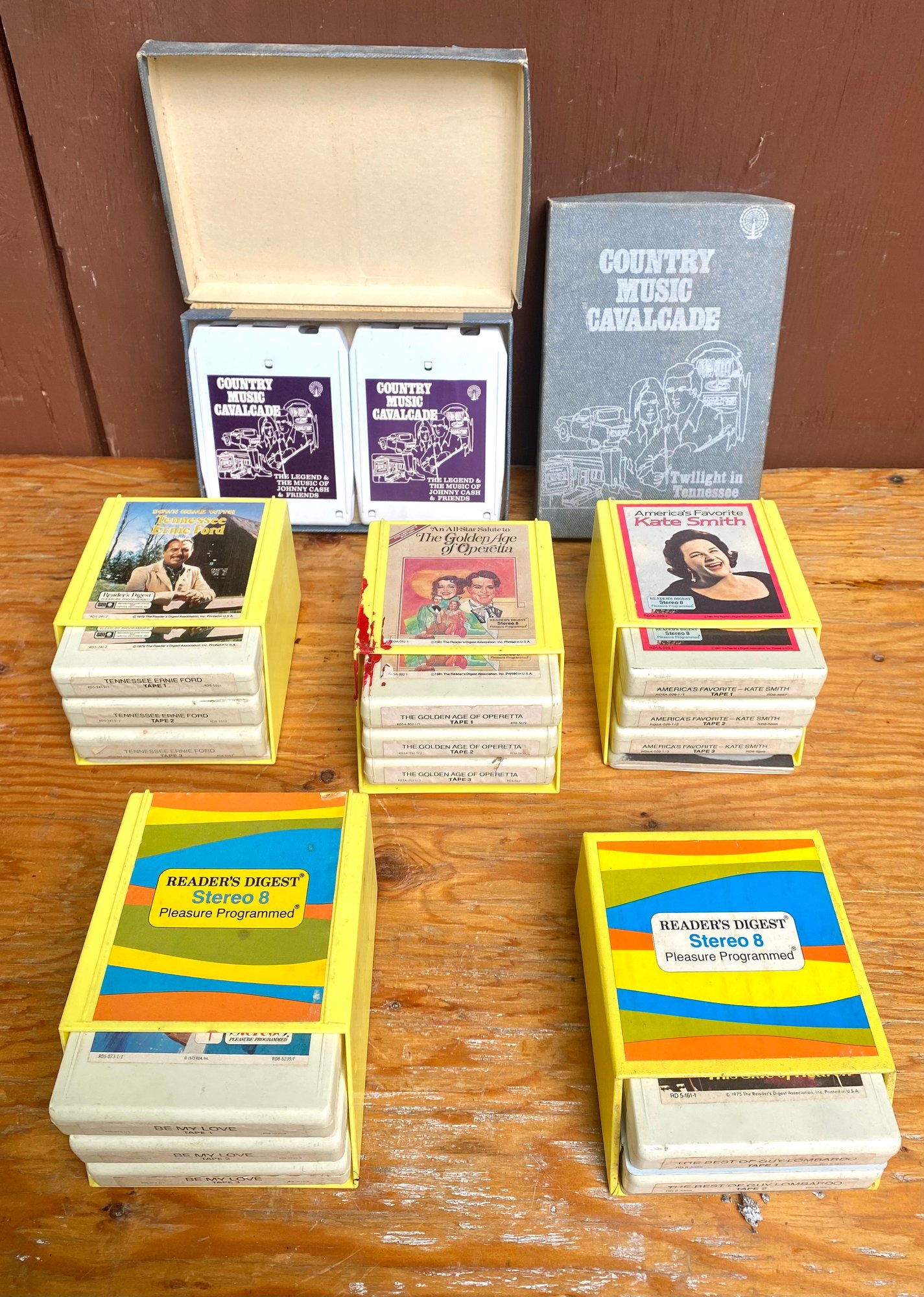 8-track Box Collector Sets Lot-ernie Ford, Readers Digest And More ...