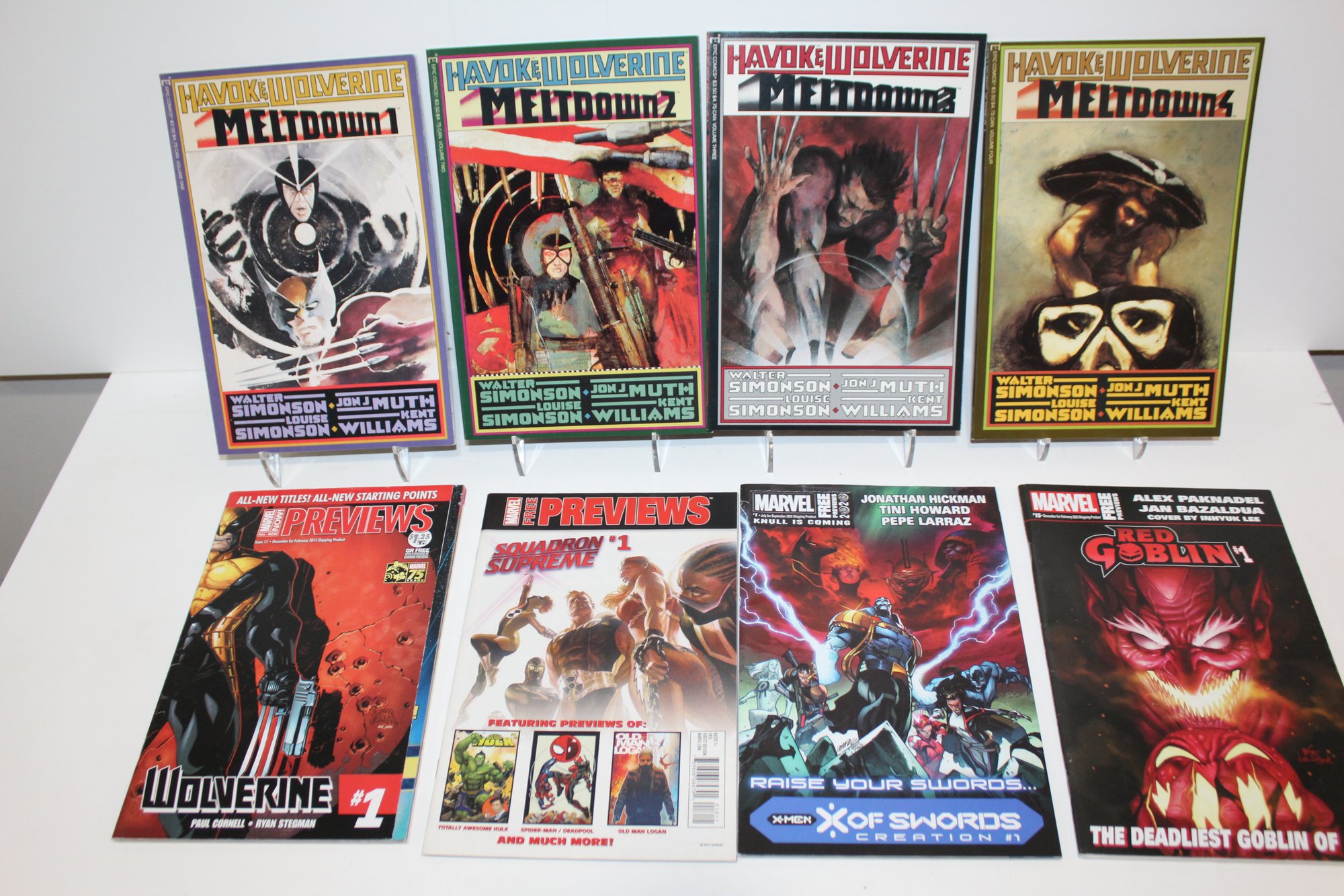 1988-1989 Havok And Wolverine Meltdown (1988) #1-#4, 4 Marvel Preview ...