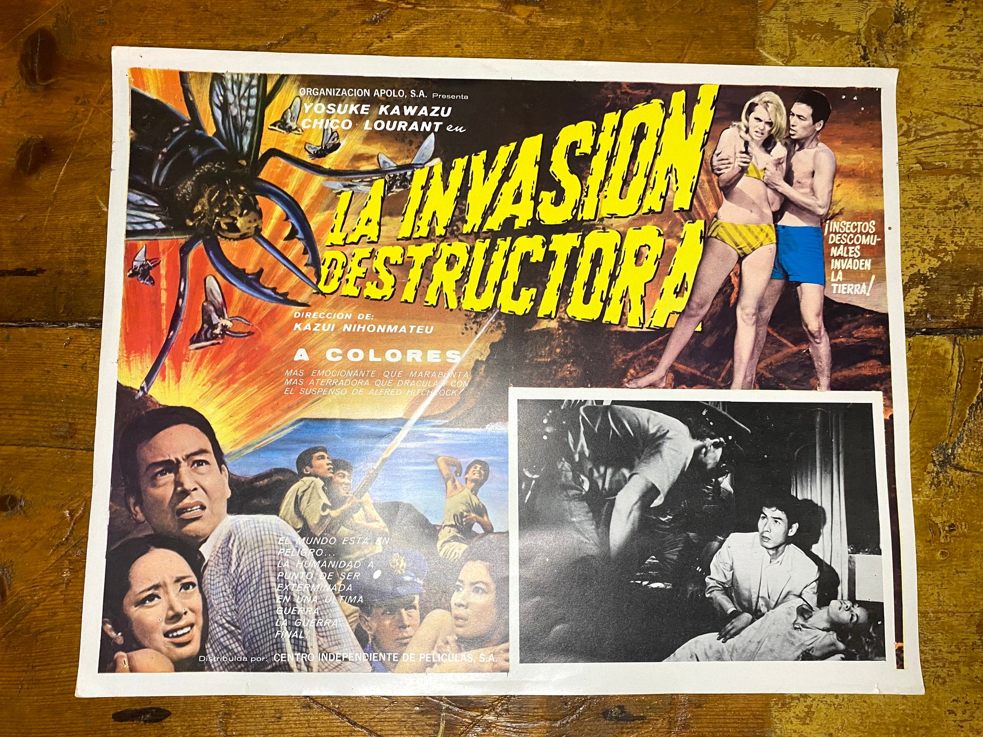 1968 Japan LA INVASION DESTRUCTORA Original Mexican Lobby Card 12x17 ...