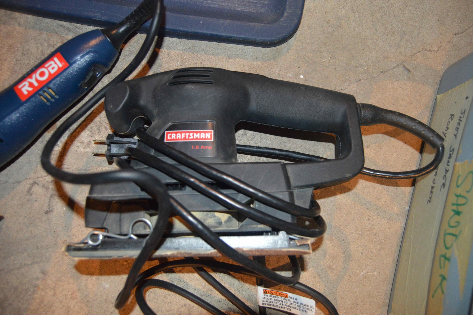 Ryobi Triangle Sander With Accessories And Craftsman Palm Sander In ...