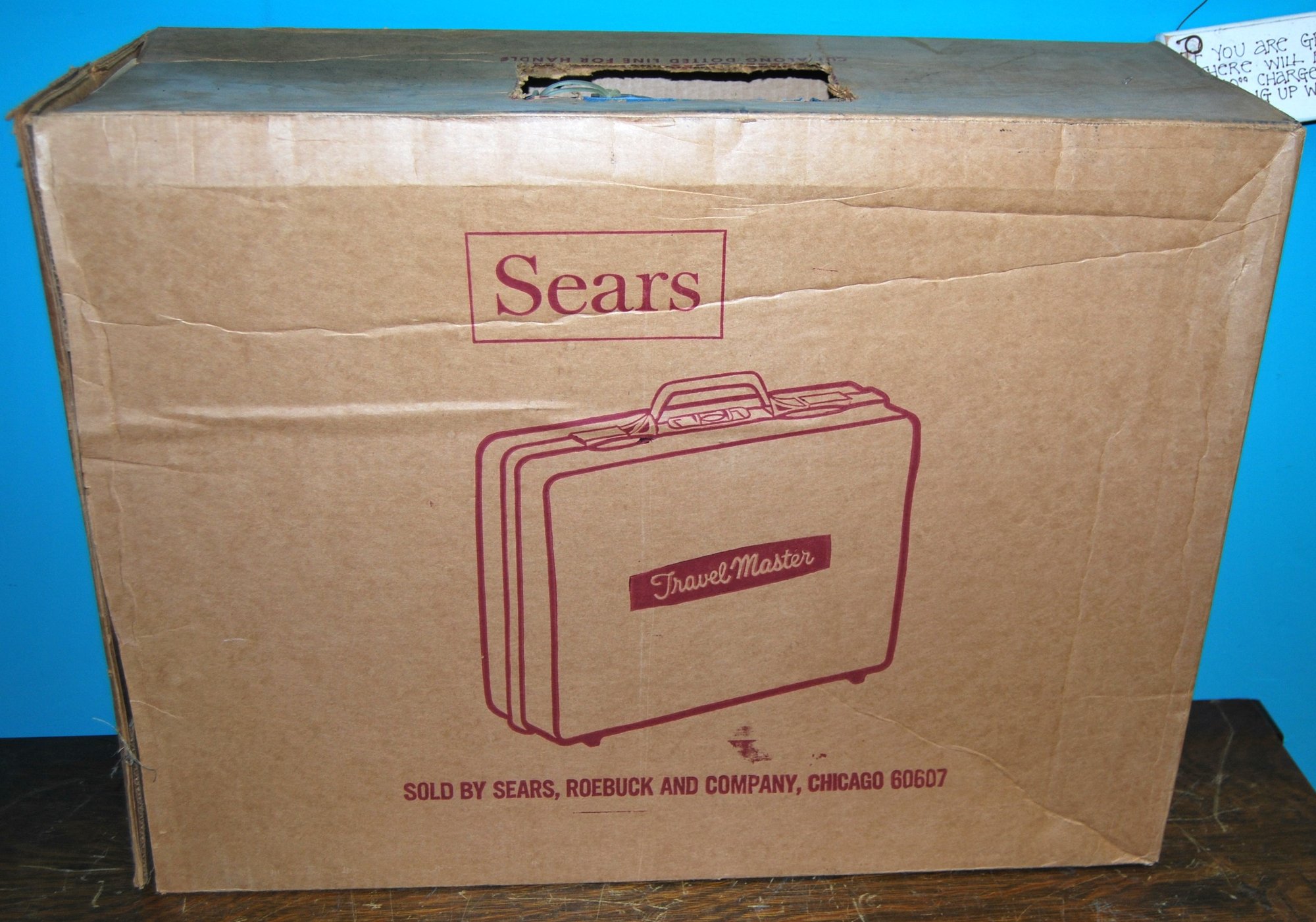 Vintage Sears Travel Master Suit Case In Box #2035905 | Auctionninja.com