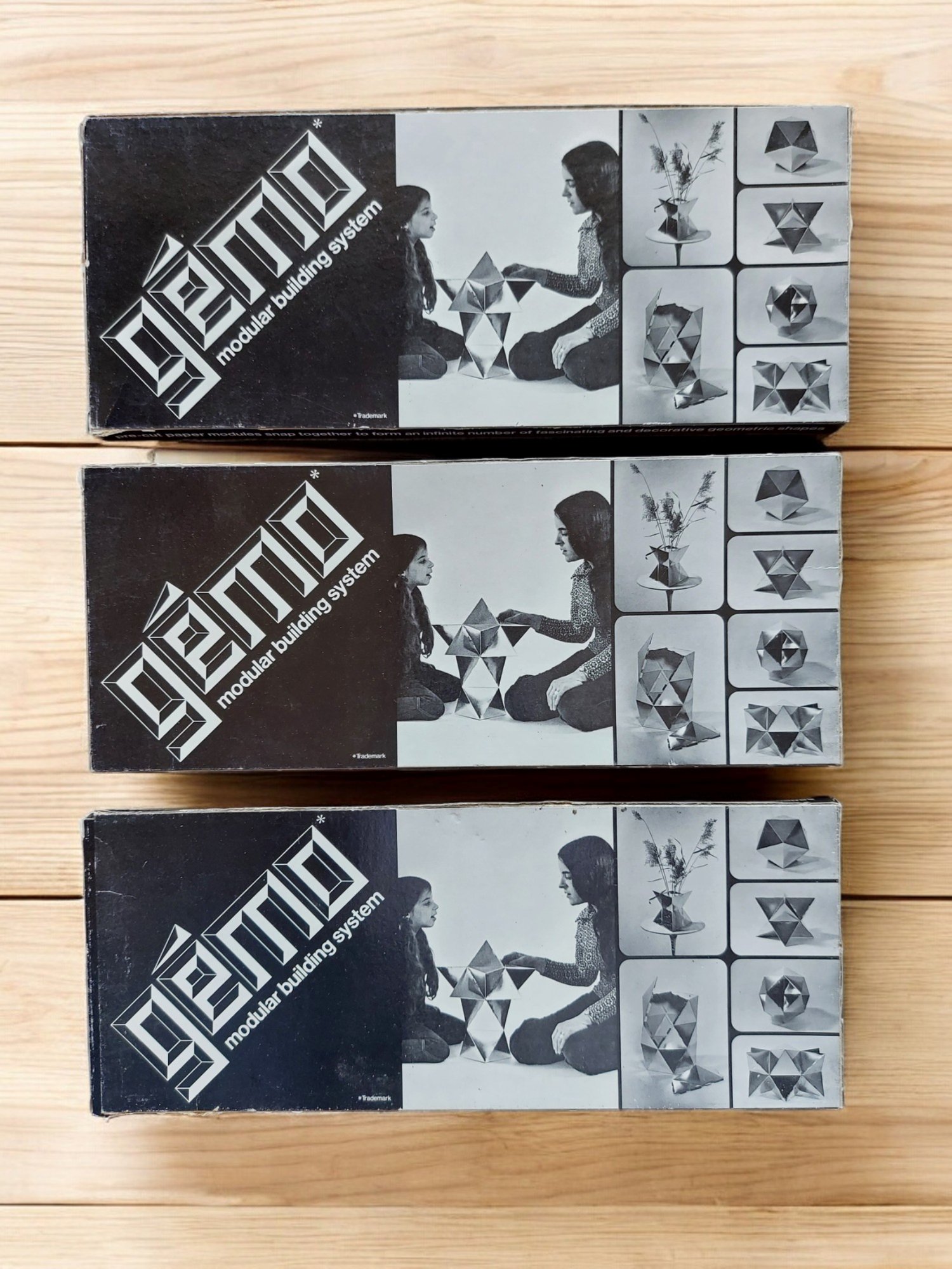 Vintage 1973 (3) Boxes GEMO Modular Building System PRECUT PAPER Build ...