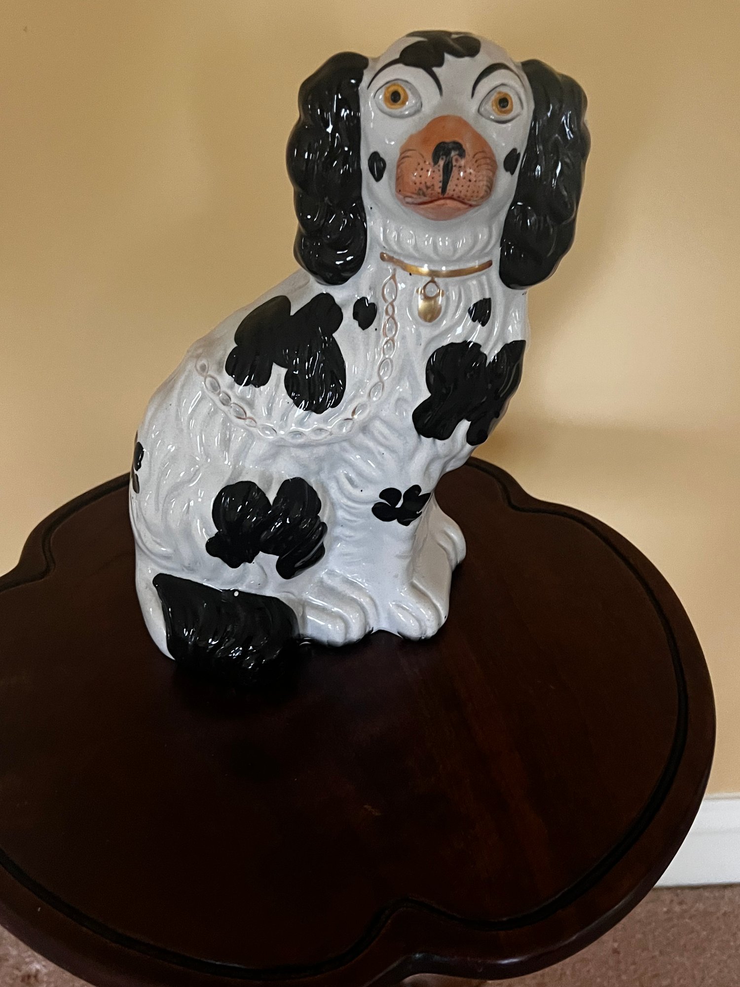 Vintage Victorian Inspired Staffordshire Spaniel Porcelain Dog Statue ...