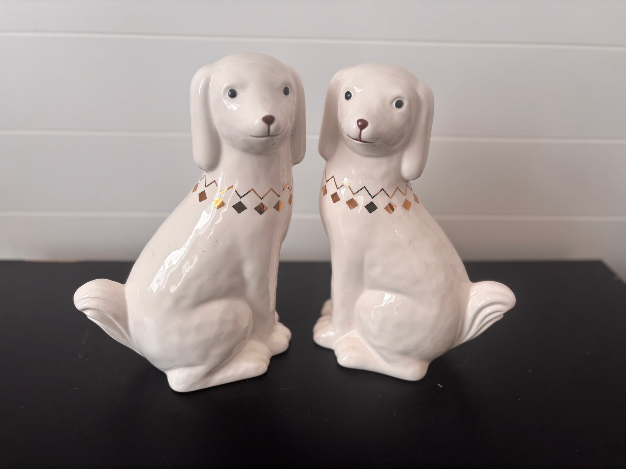 Set Of Two Pier 1 Ceramic Dog Figures #2046814 | Auctionninja.com