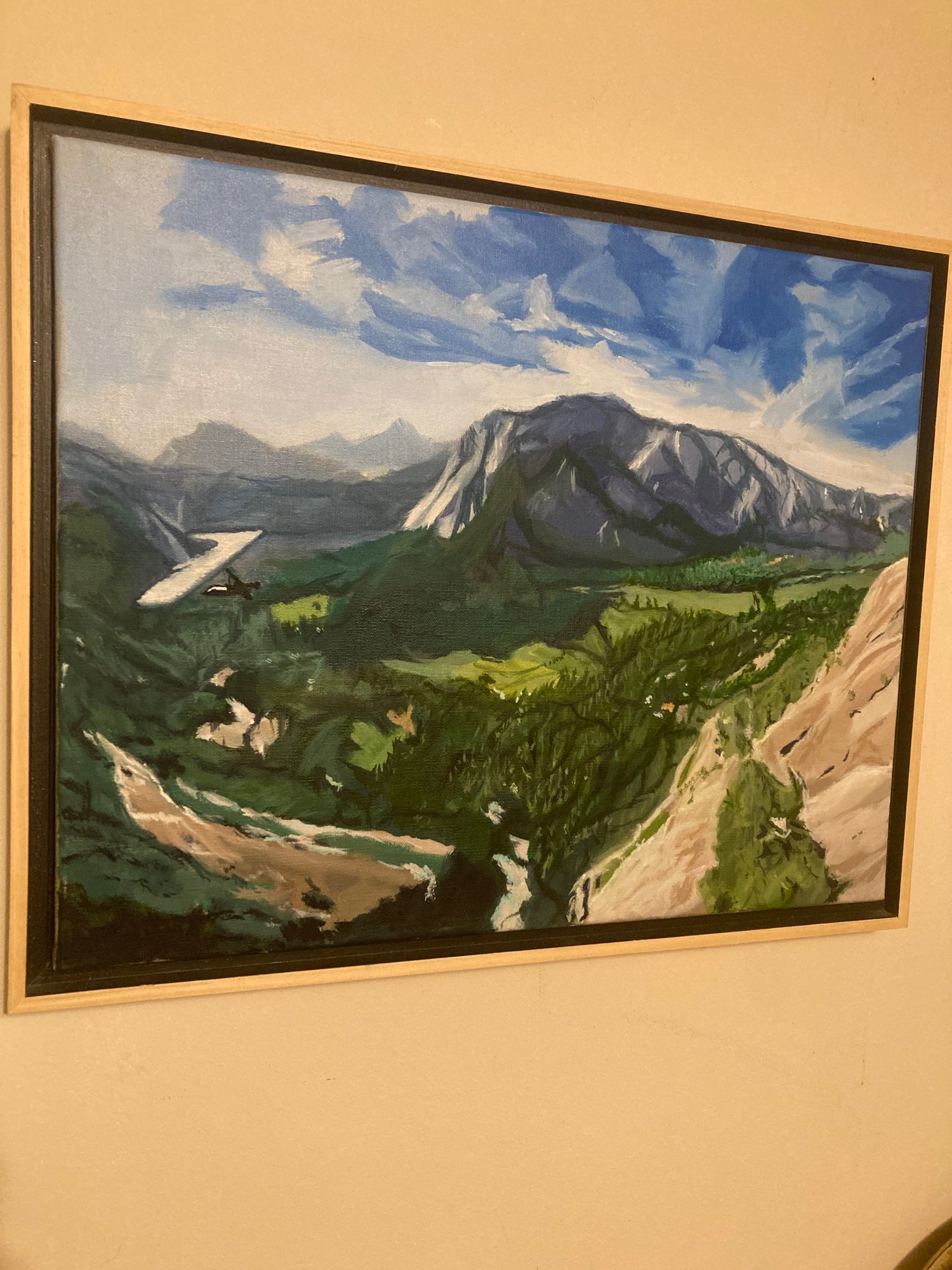 Original Painting Local Ct Artist Bob Zelnick Hang Glider #13539 ...