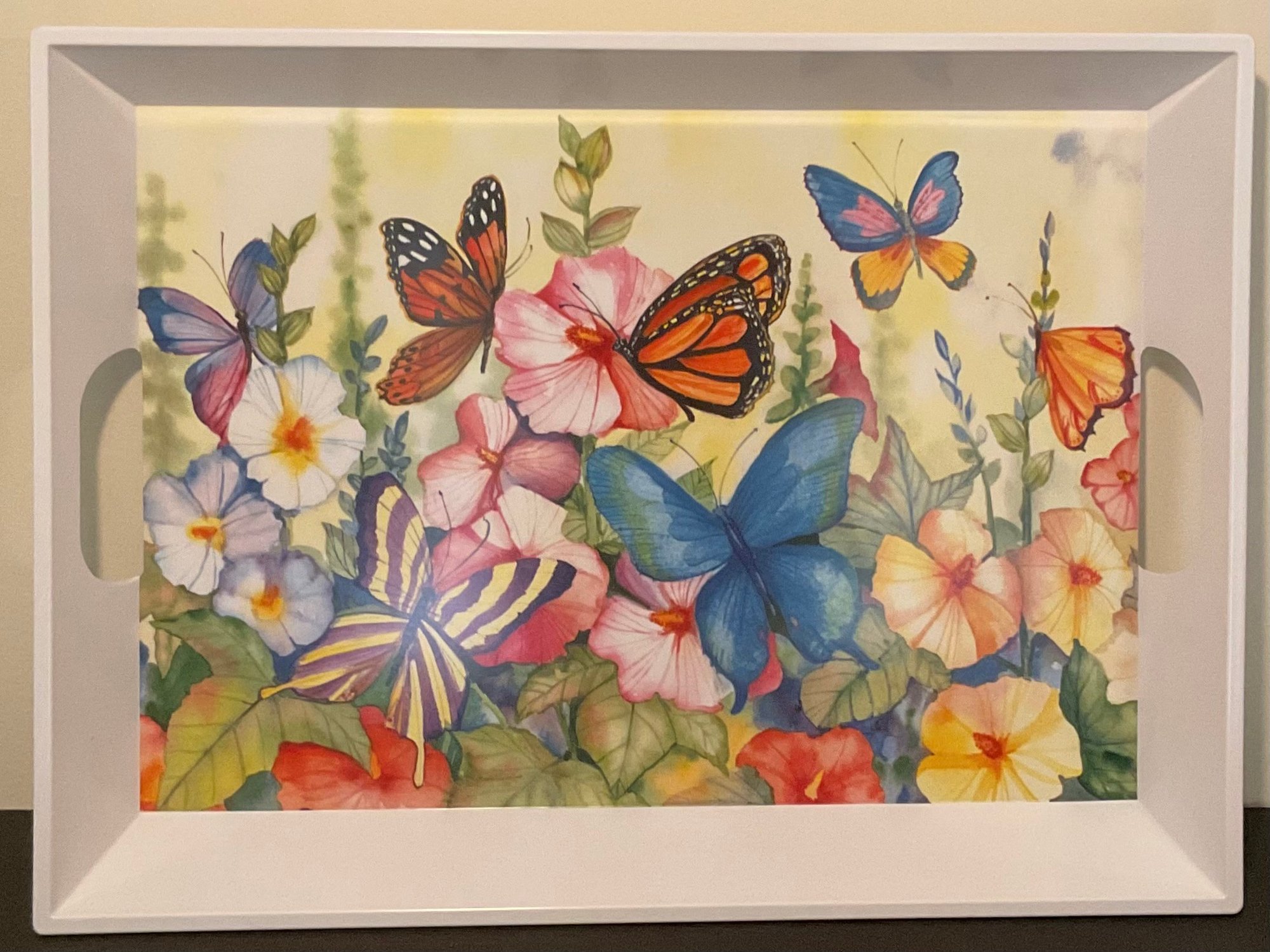 R2S SpA, Beautiful Butterfly 2 Handle Tray, Made In Italy. #2203418 ...