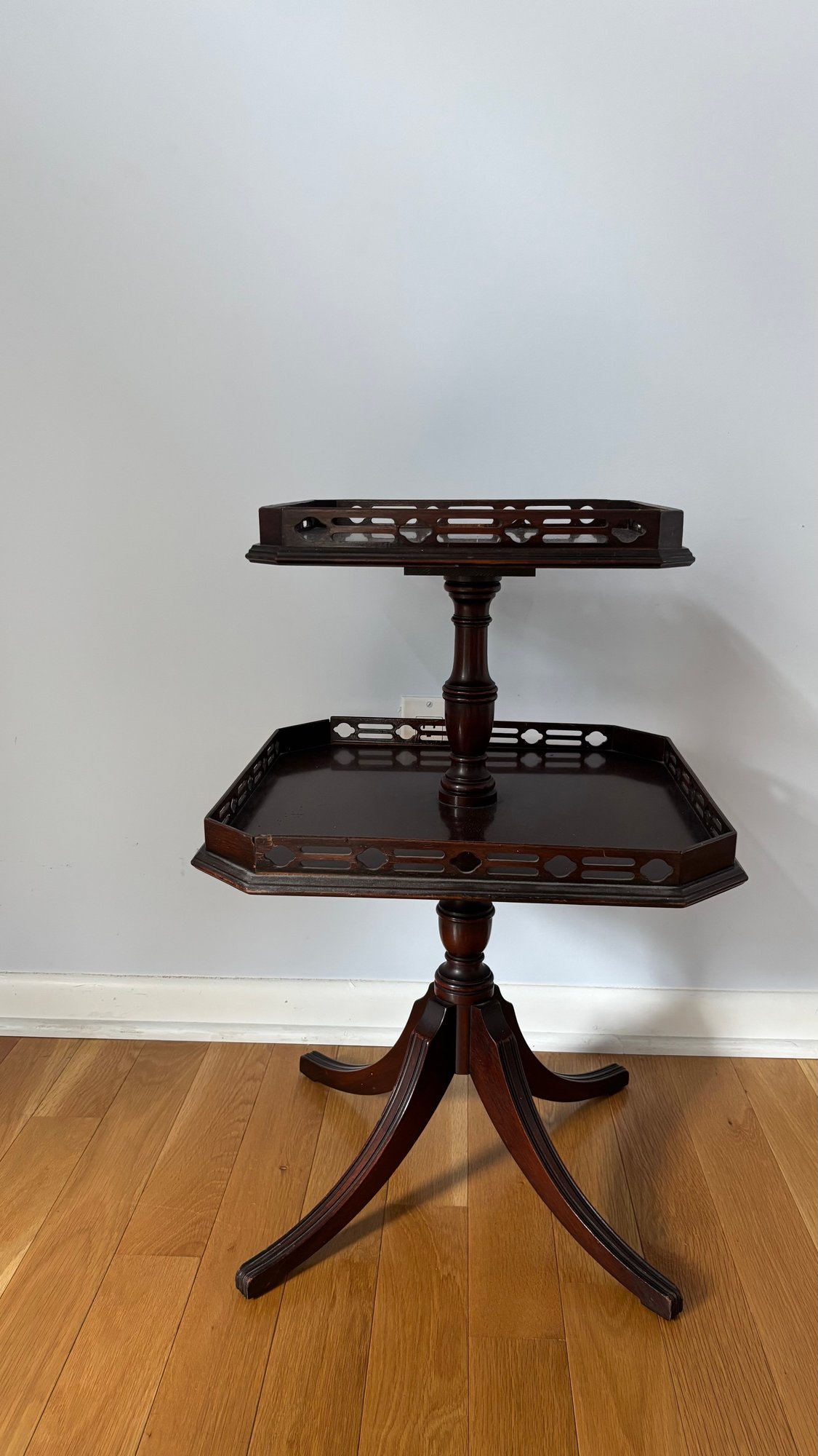 Two Tiered Wooden Side Table #2142907 | Auctionninja.com