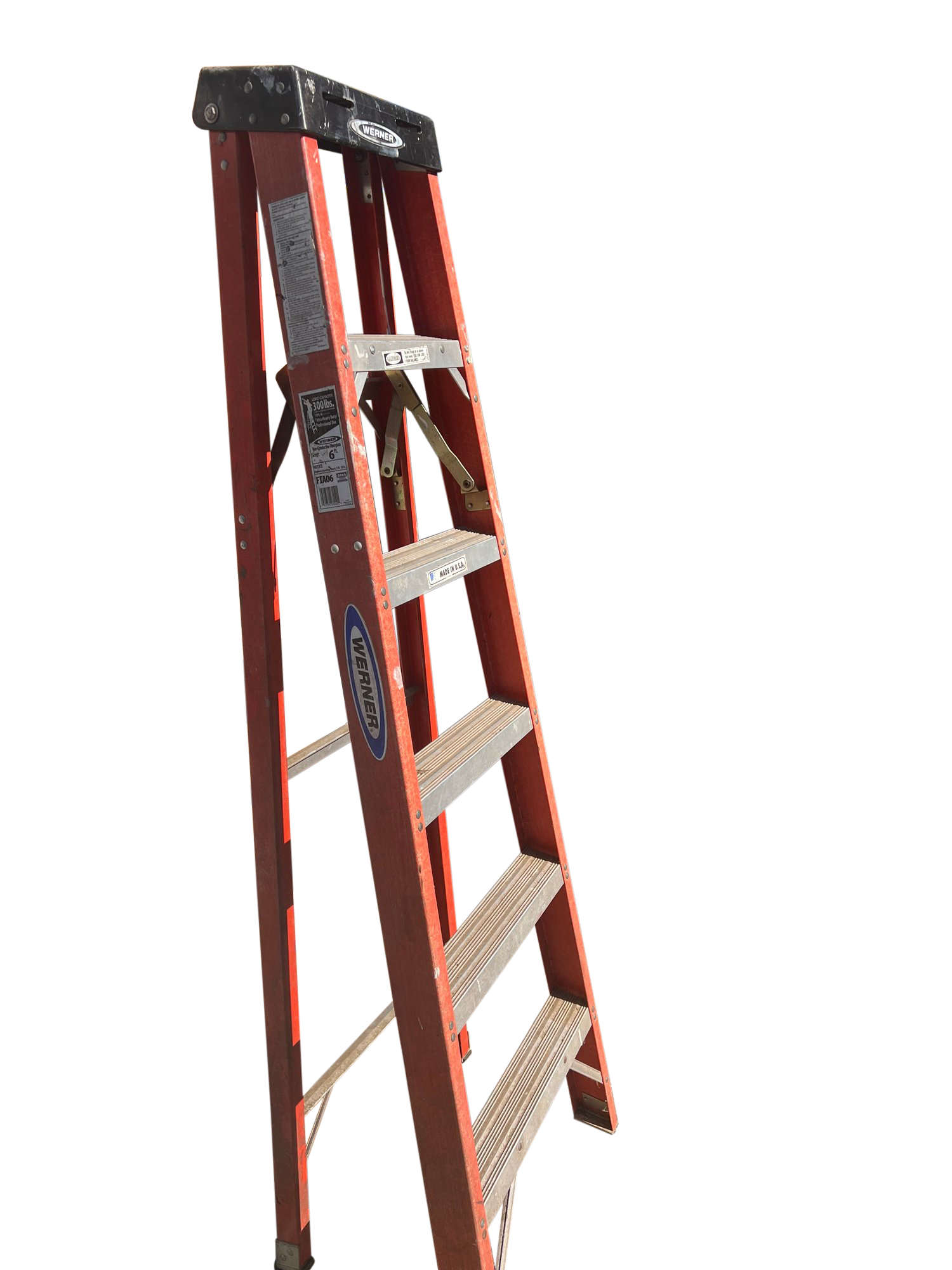 Werner Folding Aluminum Step Ladder For Painters, Contractors ...