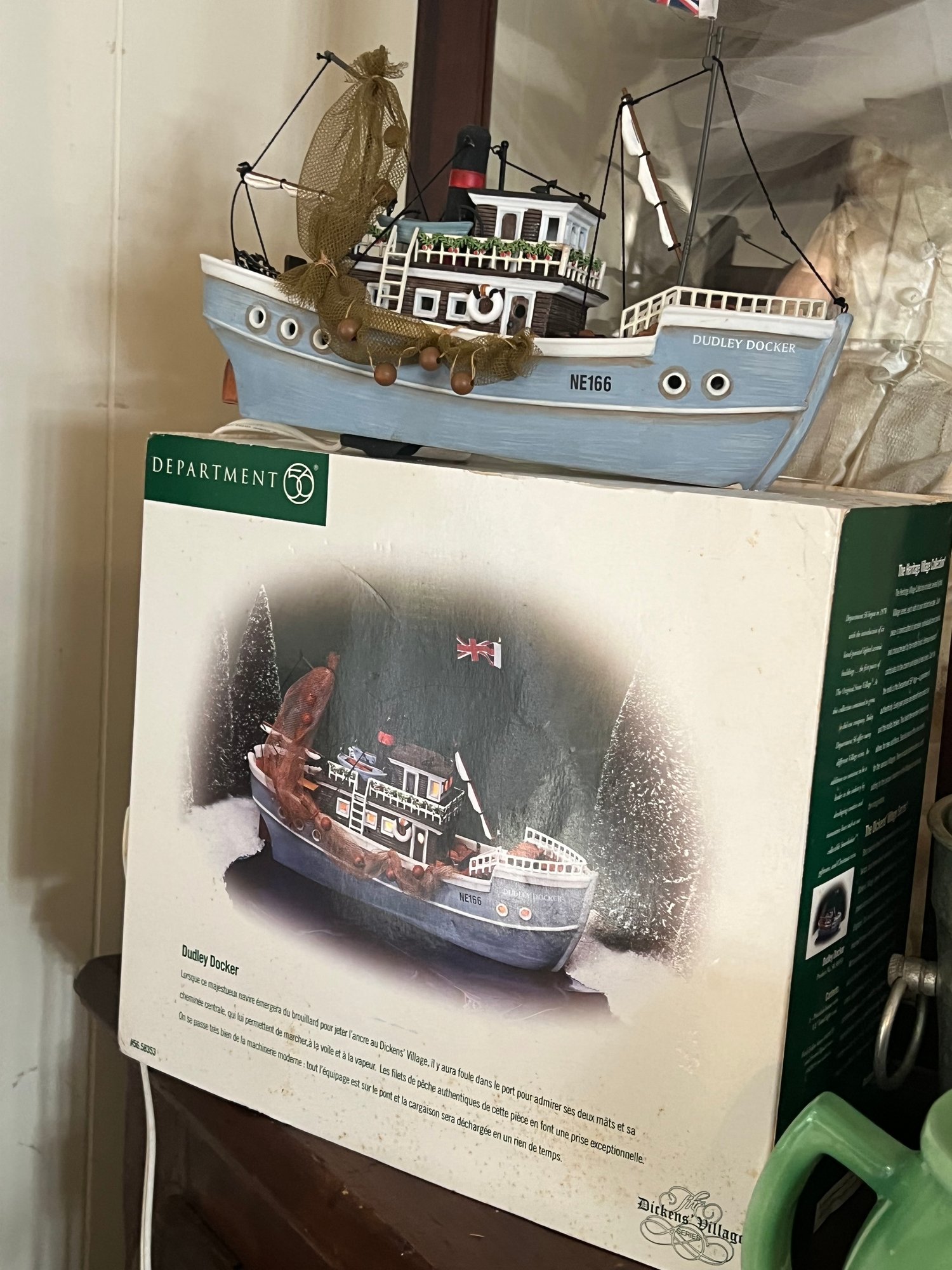 Dept. 56 "dudley Docker" Model Fishing Boat #20957 | Auctionninja.com