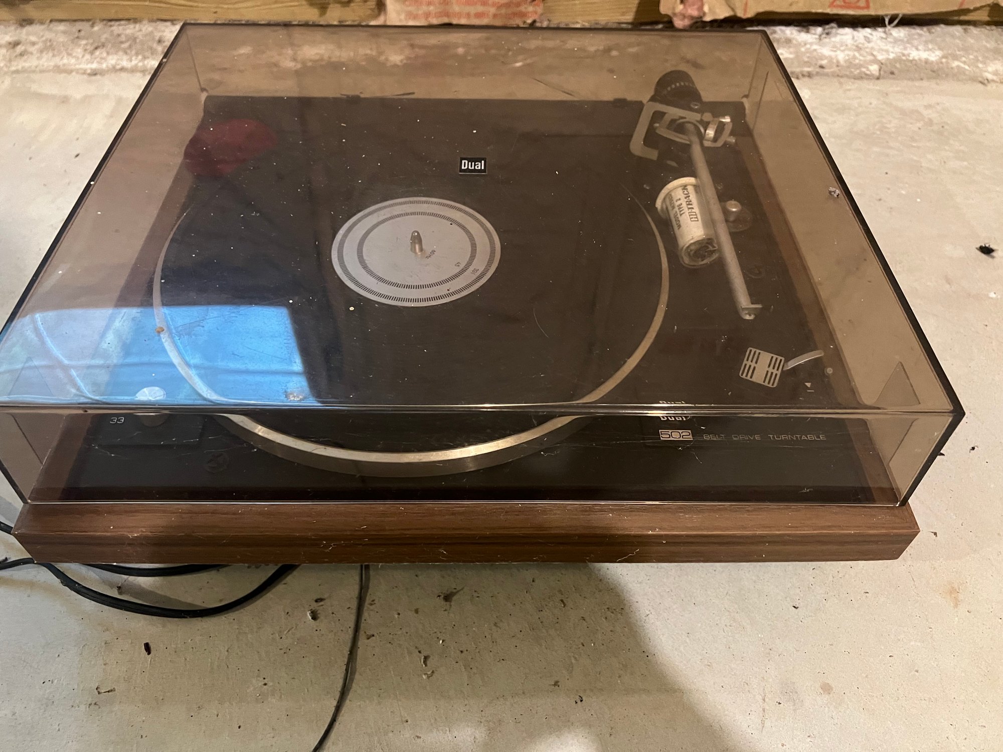 Dual 502 Belt Drive Turntable With Wood Trim - Extra Needles Provided ...