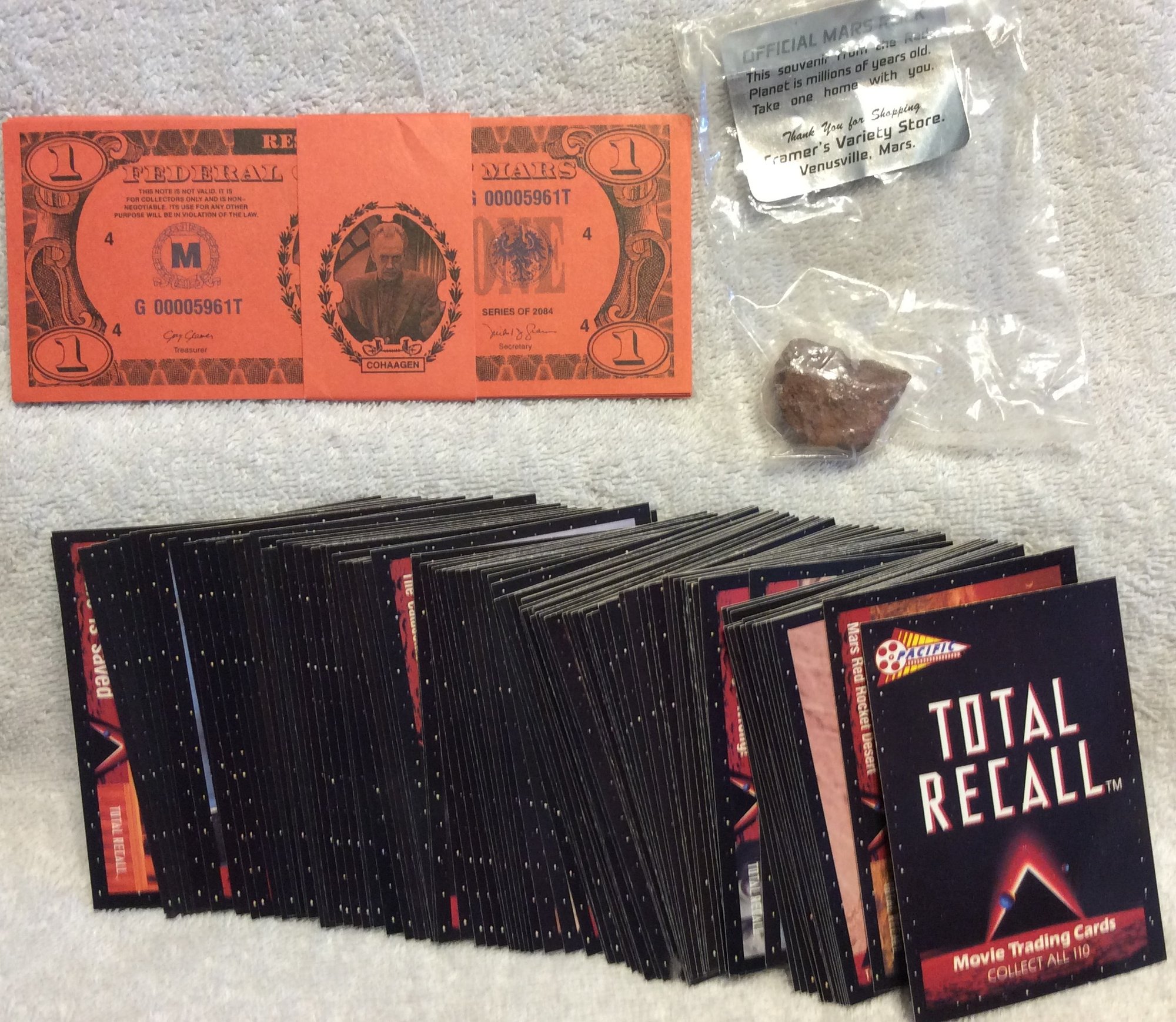 1999 Pacific Total Recall Complete Set With Mars Bucks And Mars Rock ...