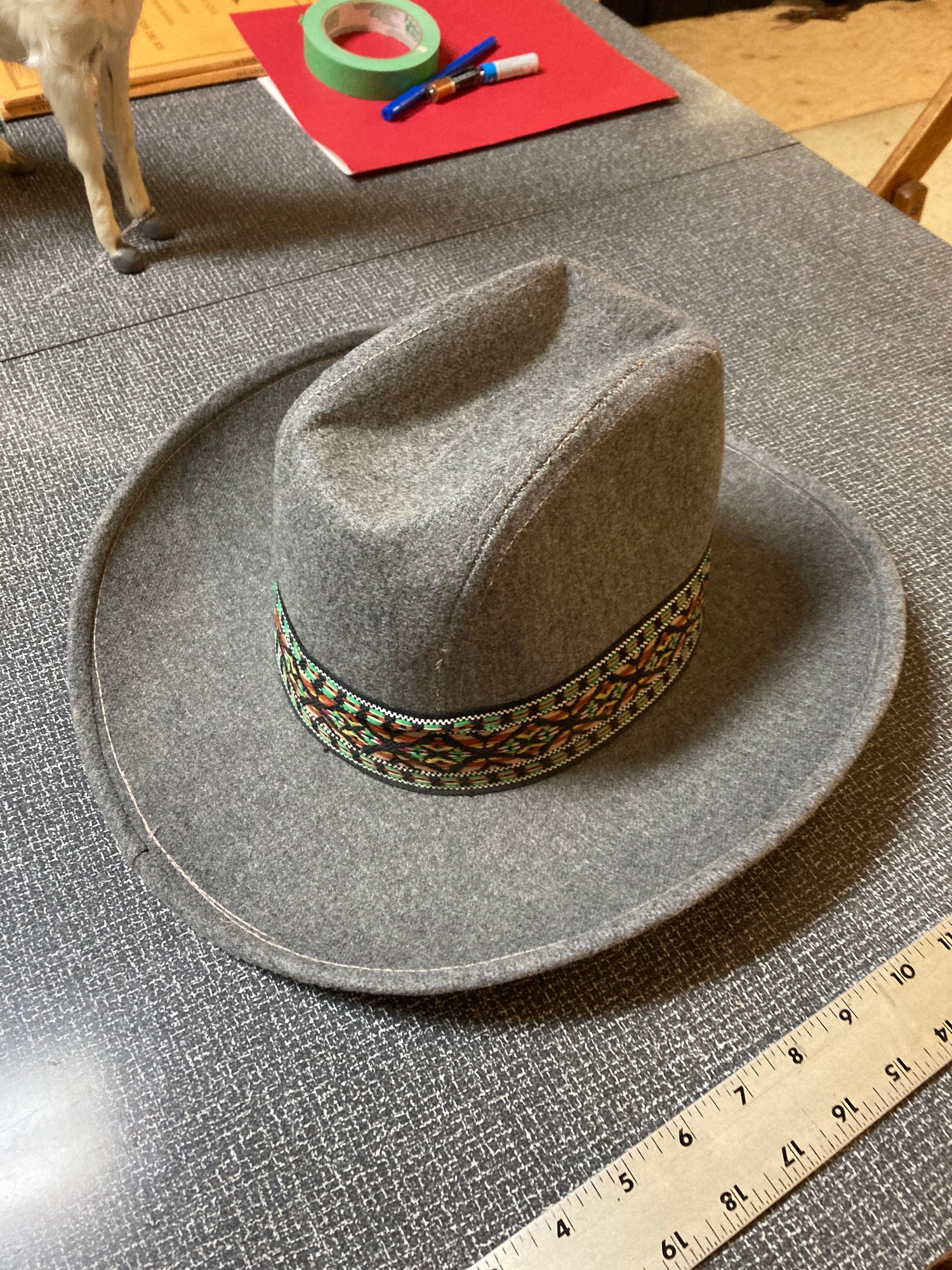 Grey Western Style Mens Hat Made In Usa #19172 | Auctionninja.com