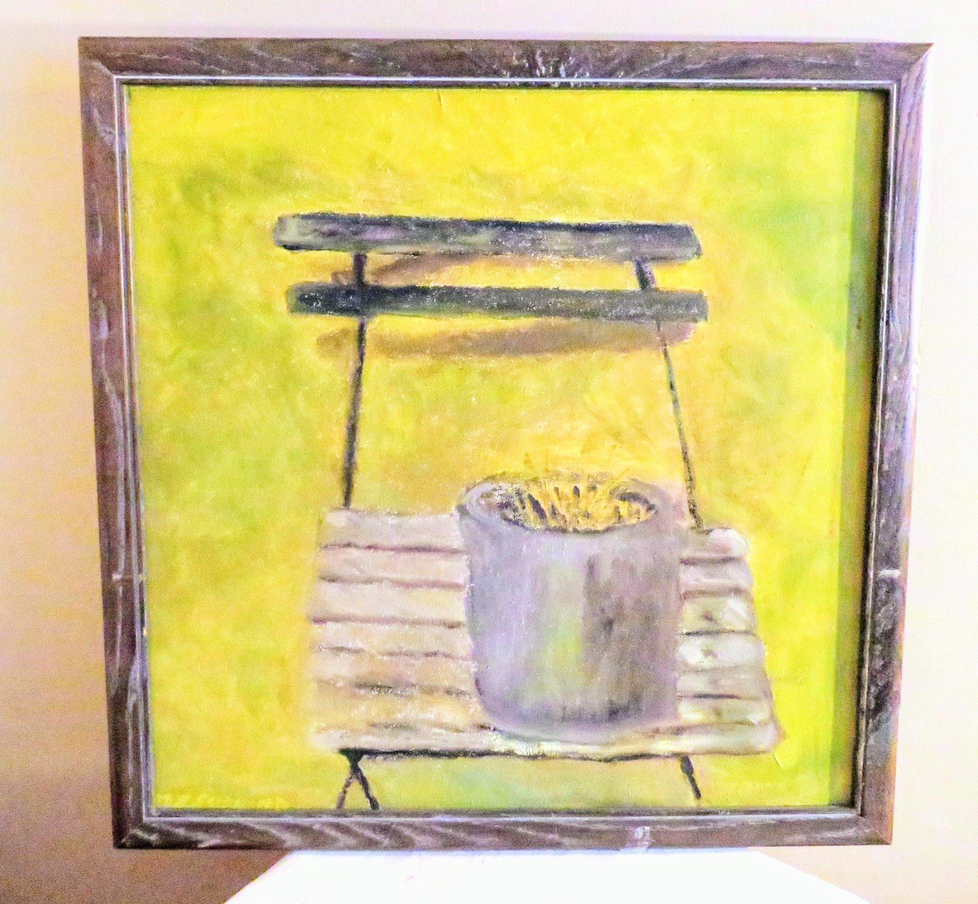 Mary Jane Suskind Chair In Winter Original Framed Oil Painting #2090235 ...