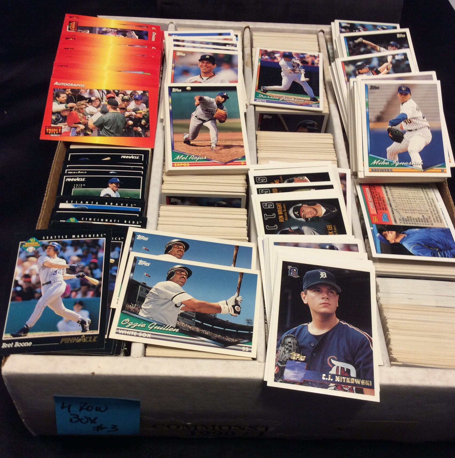 Four Row Box Filled With More Than 3000 Sports Cards - Mostly Baseball #3 (LOCAL PICK-UP ONLY ...