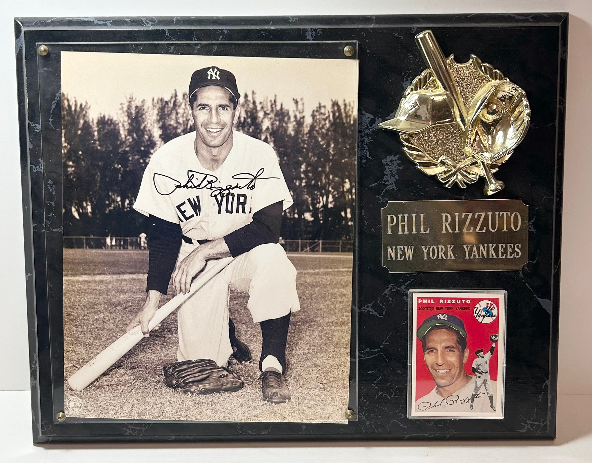 Authentic Autographed Phil Rizzuto New York Yankees Players Plaque ...