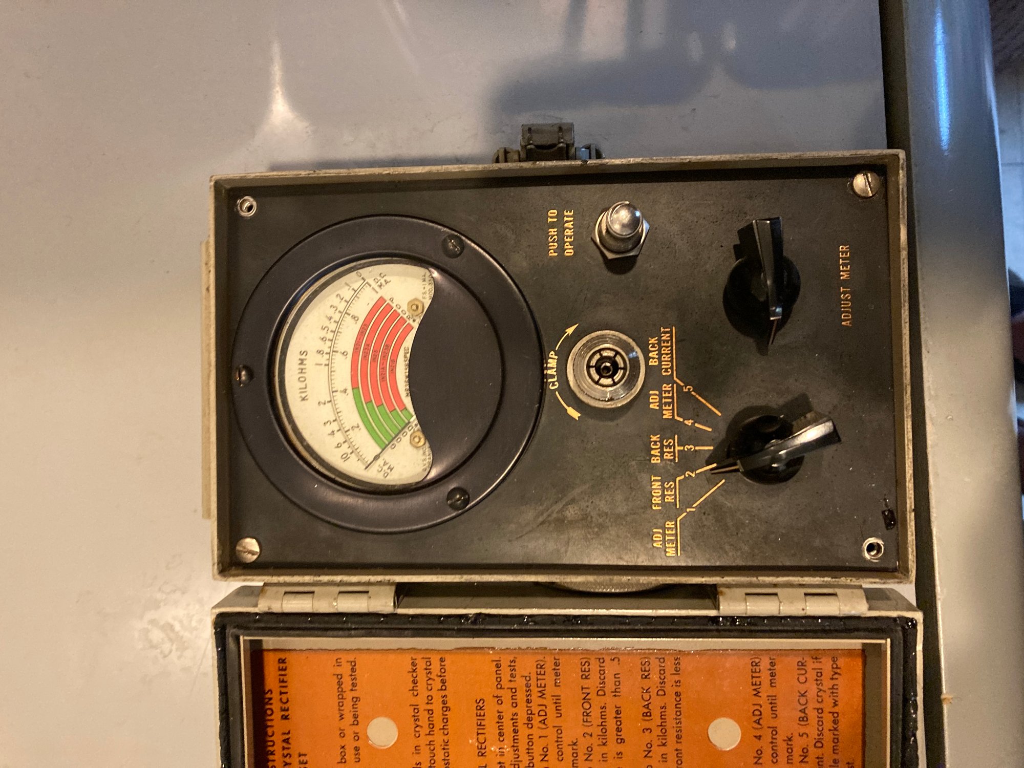 Signal Corps US Army Crystal Rectifier Test Set #20463 | Auctionninja.com