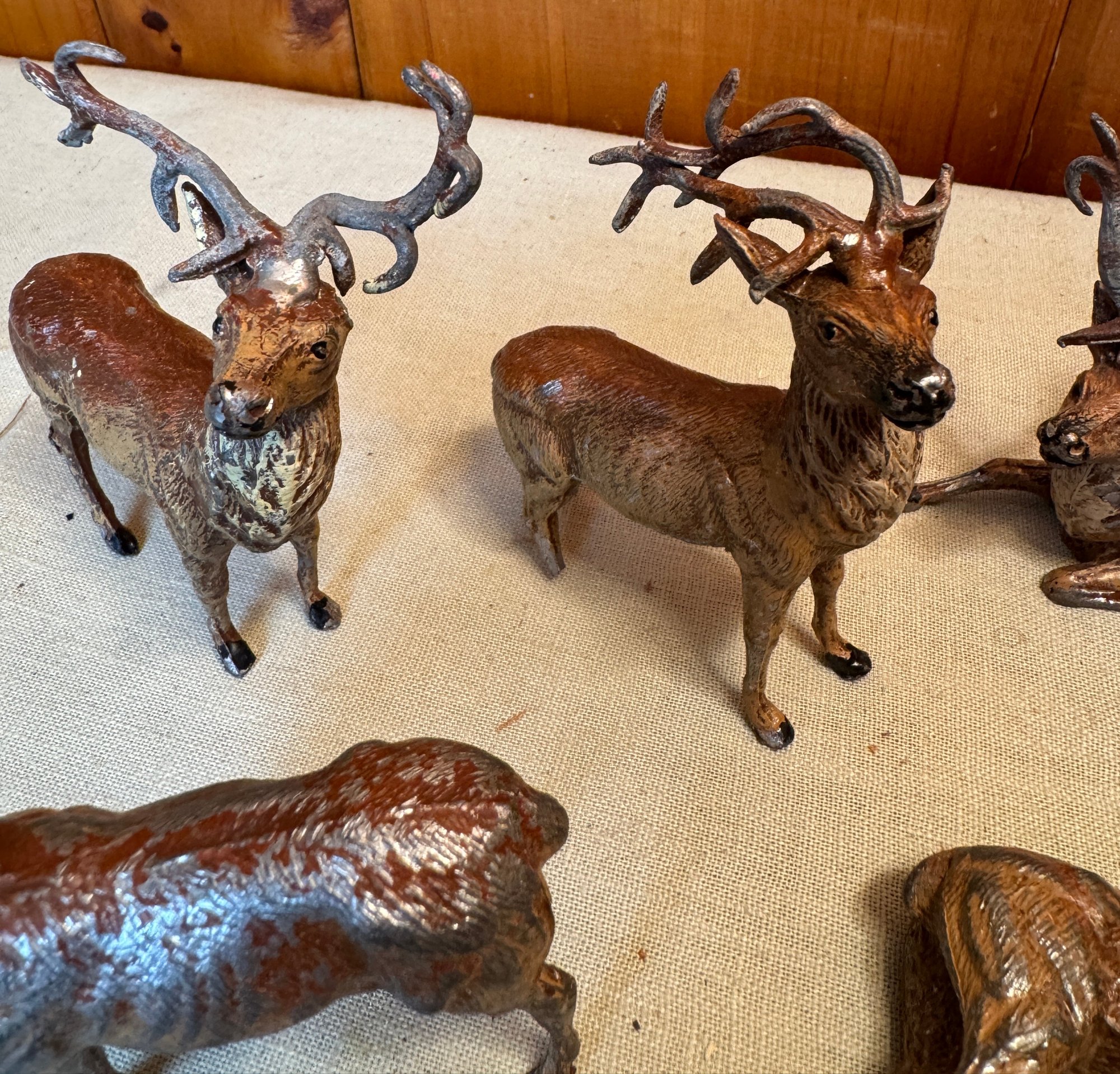 Seven Vintage German Lead Deer #2247564 | Auctionninja.com