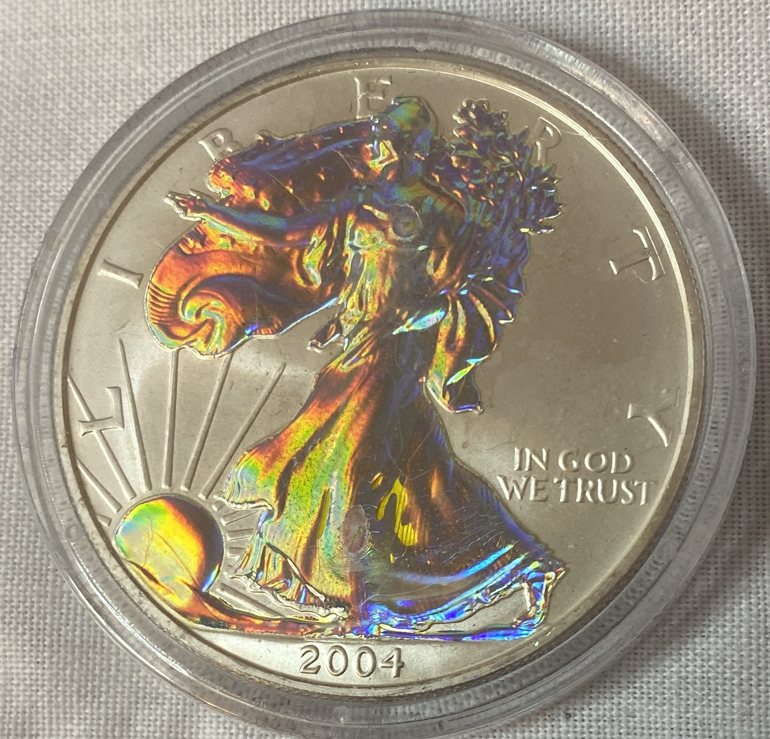 2004 Hologram Silver Eagle-Morgan Mint Brilliant Uncirculated-Original ...