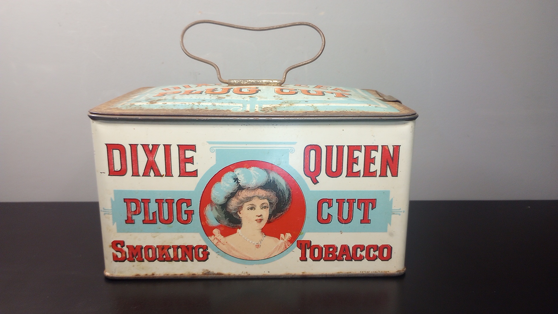 Collectible Vintage Dixie Queen Plug Cut Tobacco Tin Decorative Metal ...