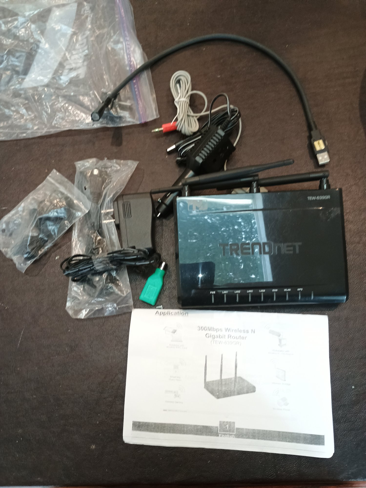 300 MEGABIT WIRELESS N ROUTER AND MIXED ITEMS AS SHOWN #27687 ...